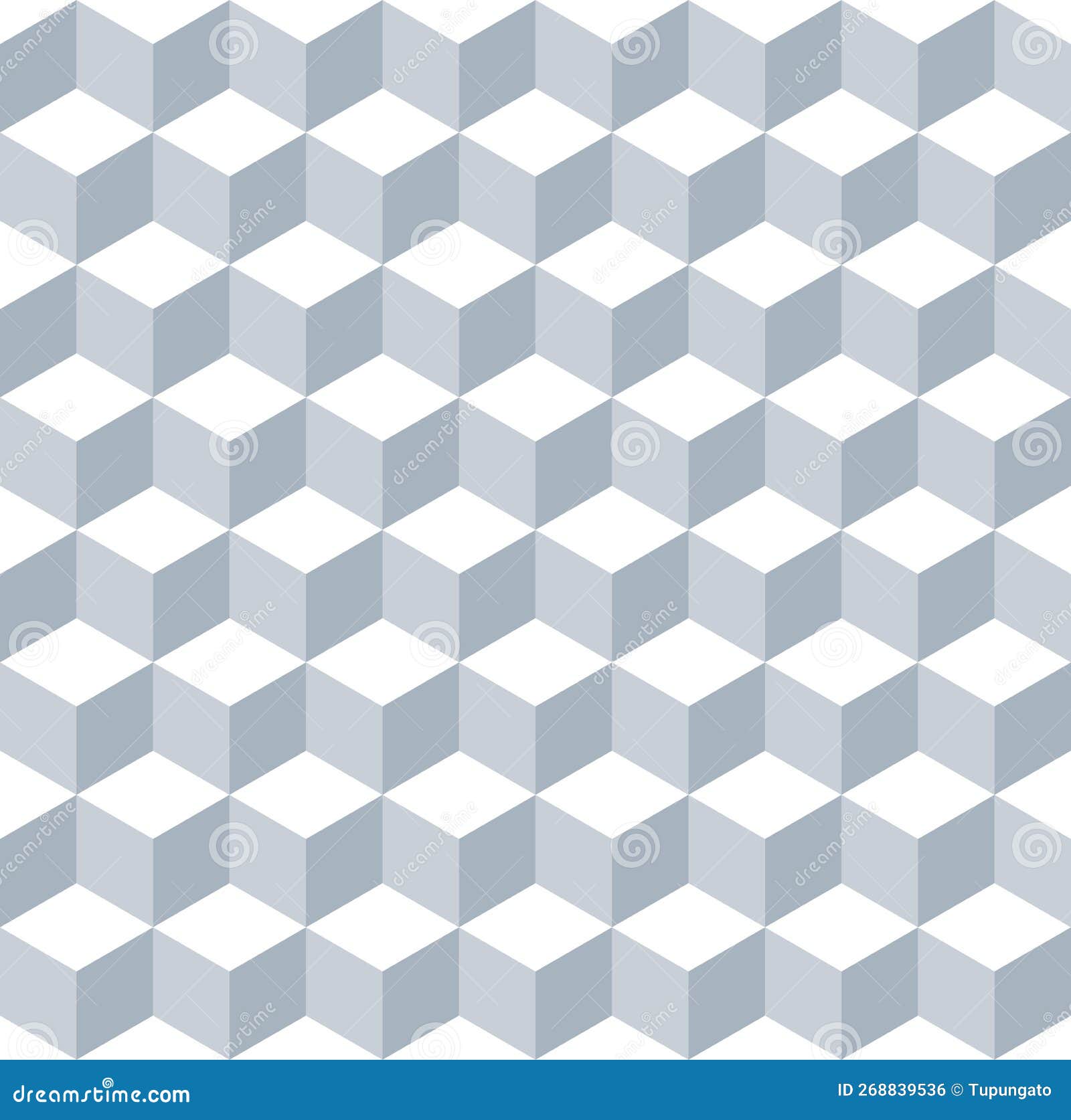 Embossed Cuboid Seamless Vector Pattern Stock Vector - Illustration of ...