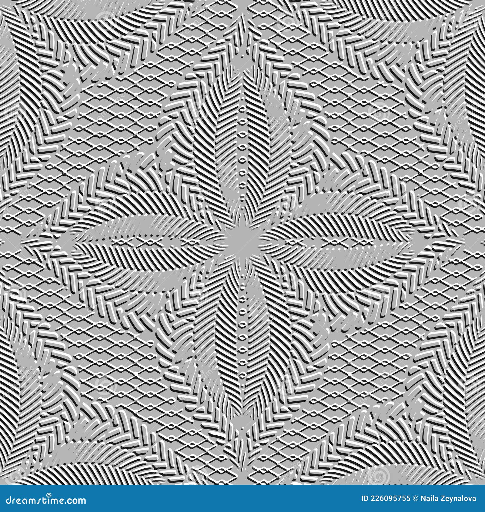 Embossed 3d Floral Seamless Pattern. Vector Emboss Lace Background ...