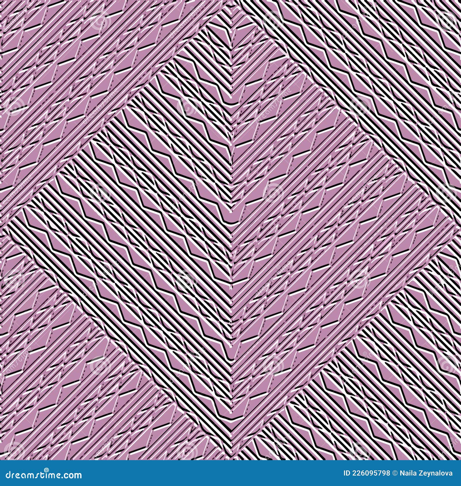 Embossed 3d Geometric Seamless Pattern. Vector Emboss Background ...