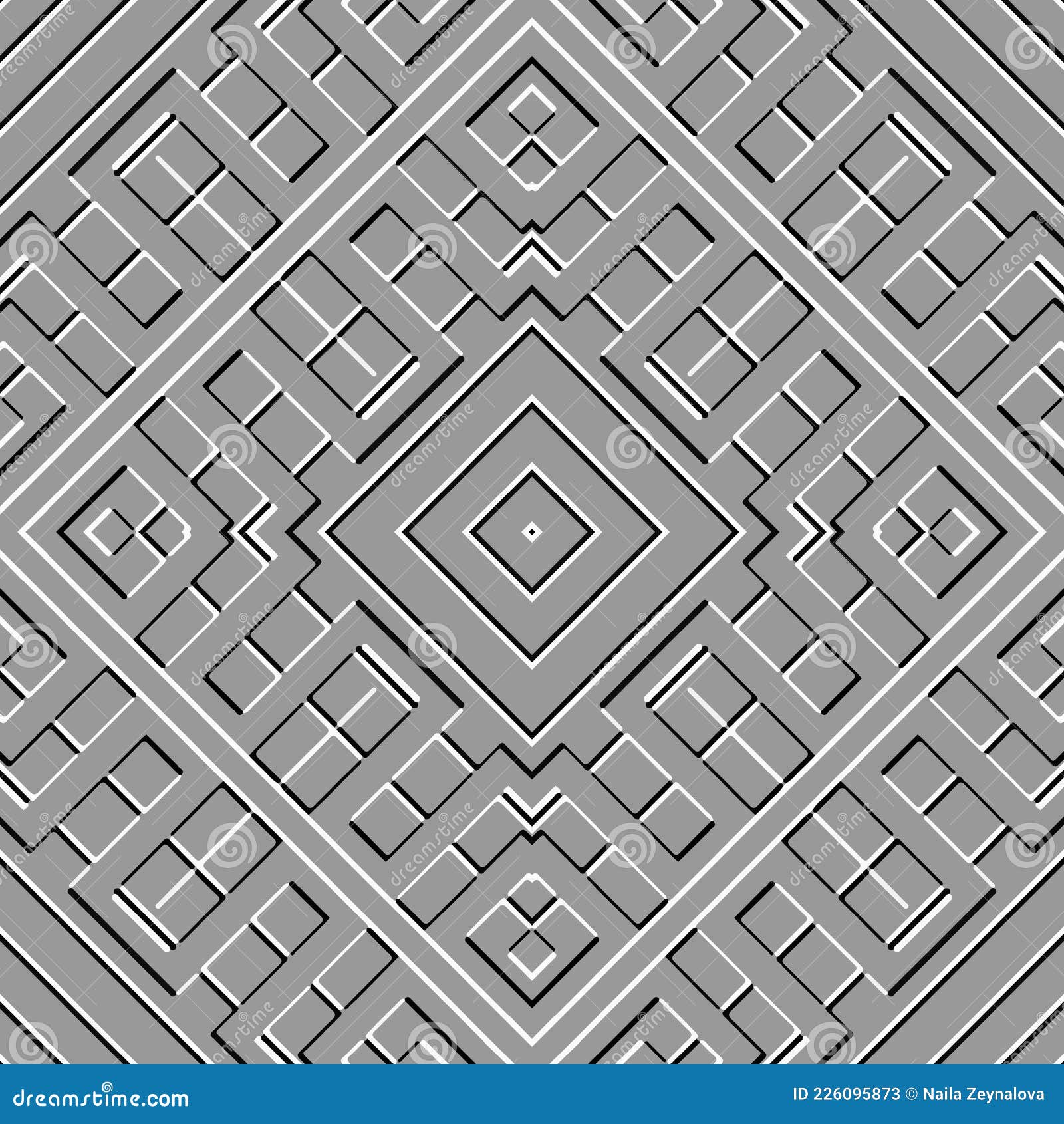 Embossed 3d Seamless Pattern. Grey Emboss Background. Geometric ...