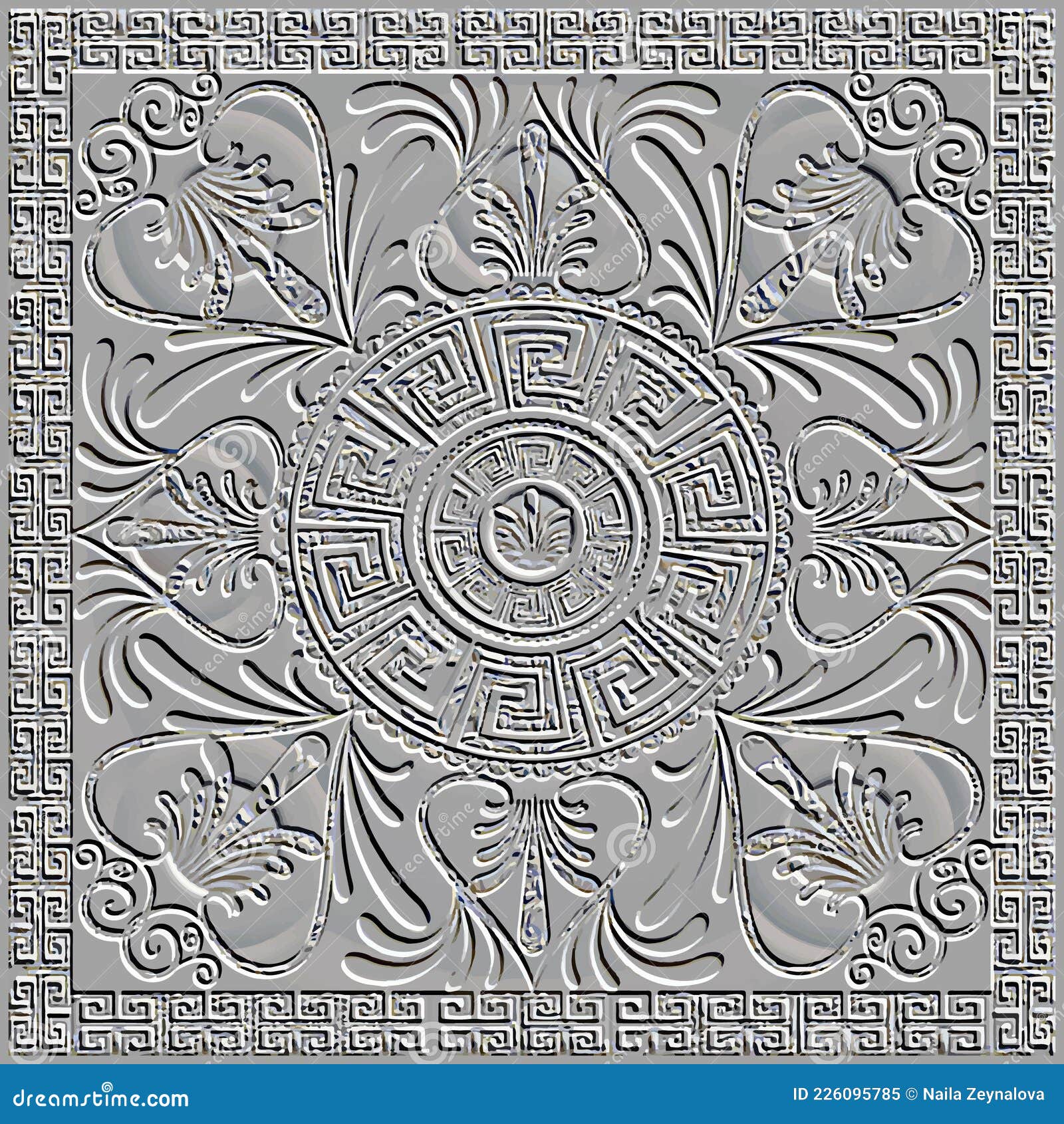 3d Floral Emboss Lines Pattern. Textured Beautiful Embossed Flowers ...