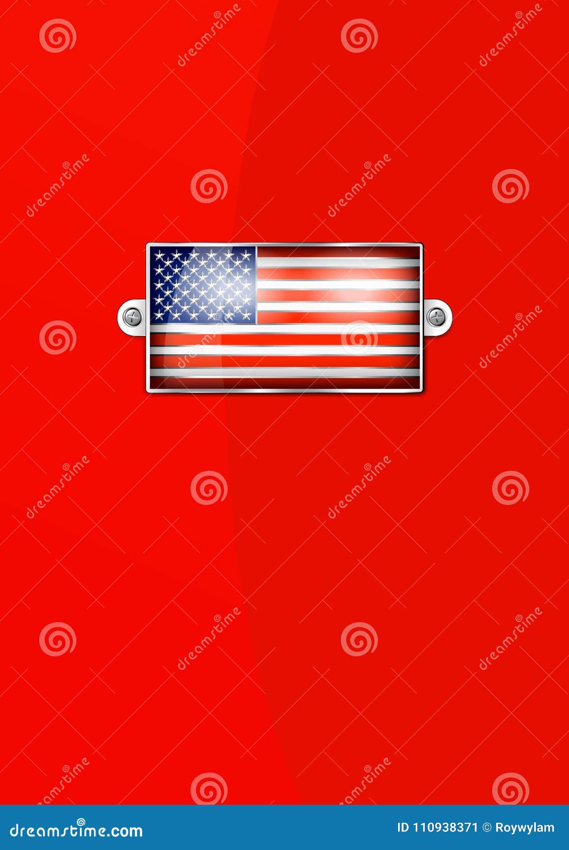 American Enamel Badge - on a Red Background Stock Vector - Illustration ...