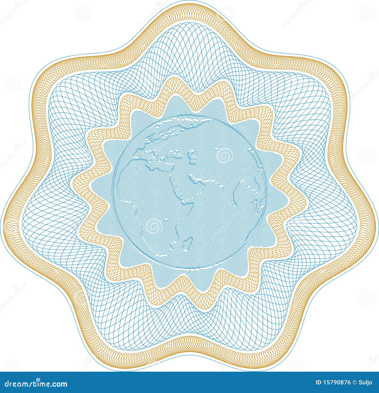 Embossed globe rosetta stock vector. Illustration of heraldic - 15790876
