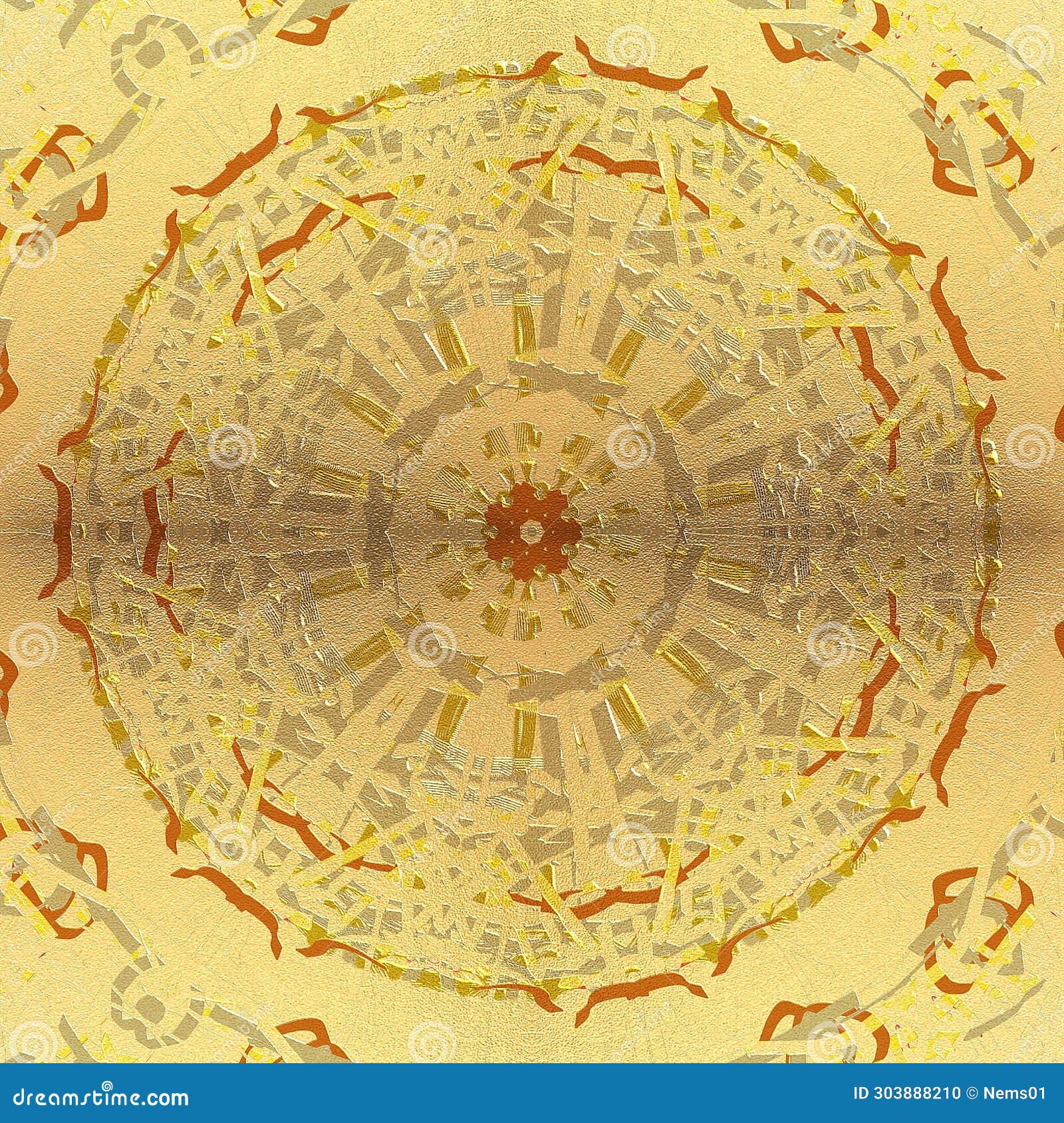 Embossed Golden Foil Pattern Stock Illustration - Illustration of ...