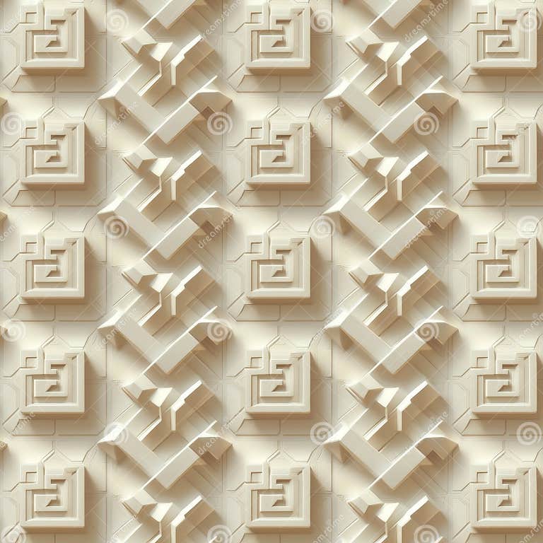 The Embossed Greek Modern Seamless Pattern is a 3D Swirl Effect with an ...