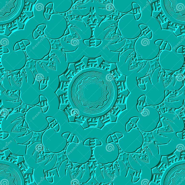 Embossed Grunge 3d Abstract Seamless Pattern. Ornamental Textured ...