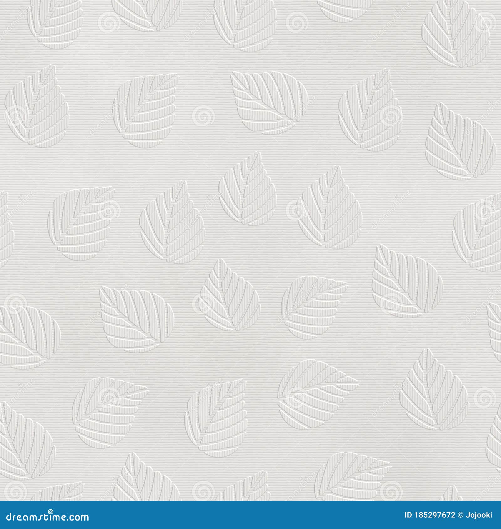 Embossed Leaves Pattern on Paper Background, Seamless Texture, 3d ...