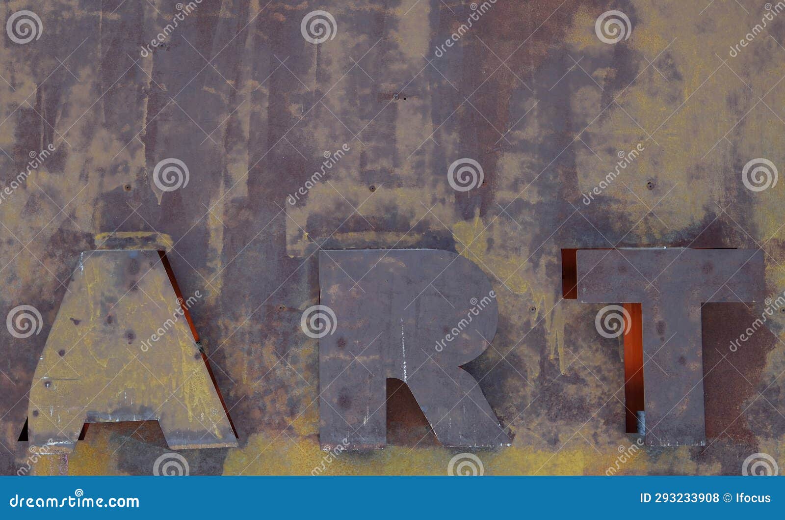 Embossed Letters on Rusty Surface Stock Photo - Image of form, isolated ...