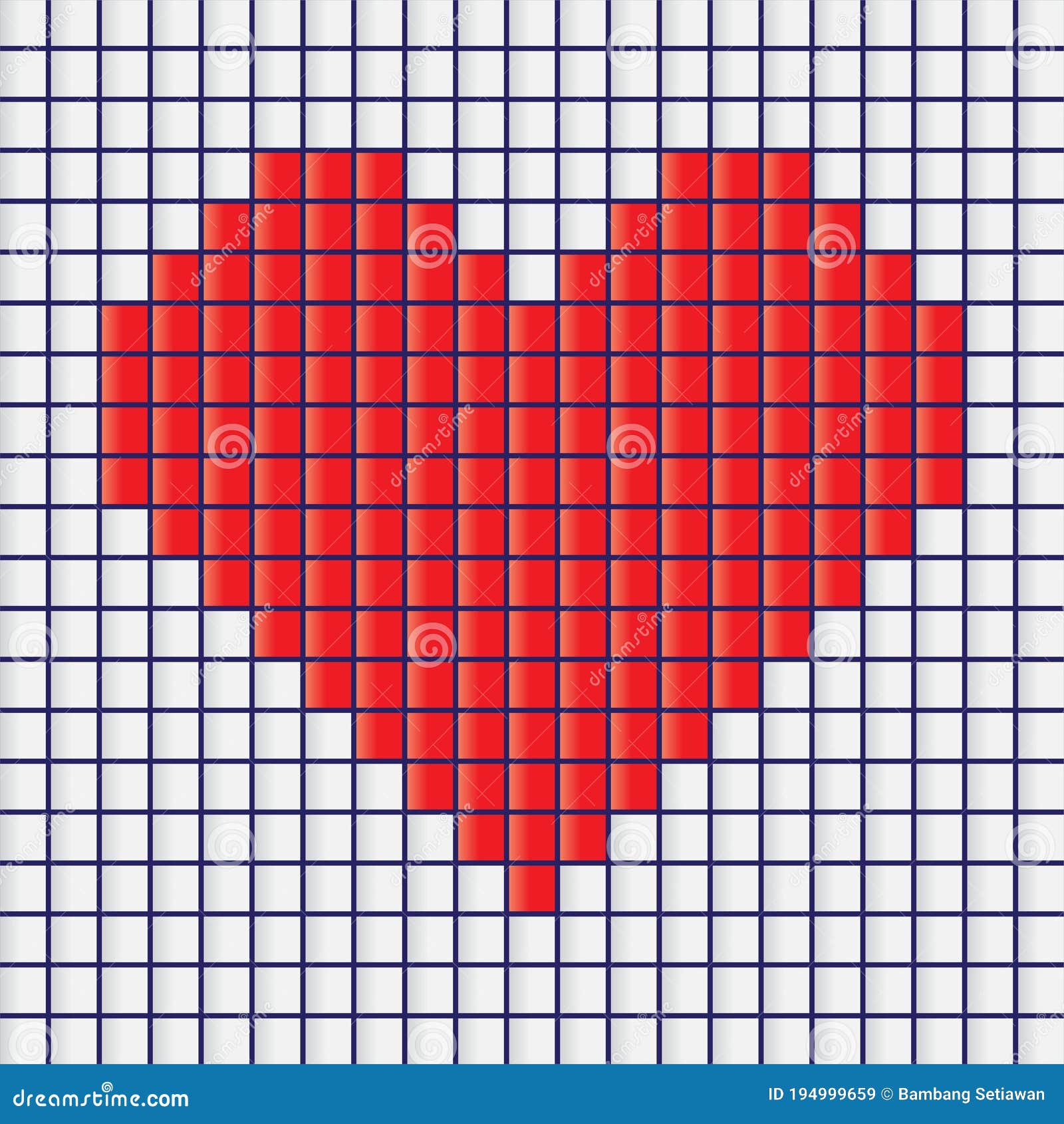 Love Pixel With Pink Color Vector Illustration | CartoonDealer.com ...