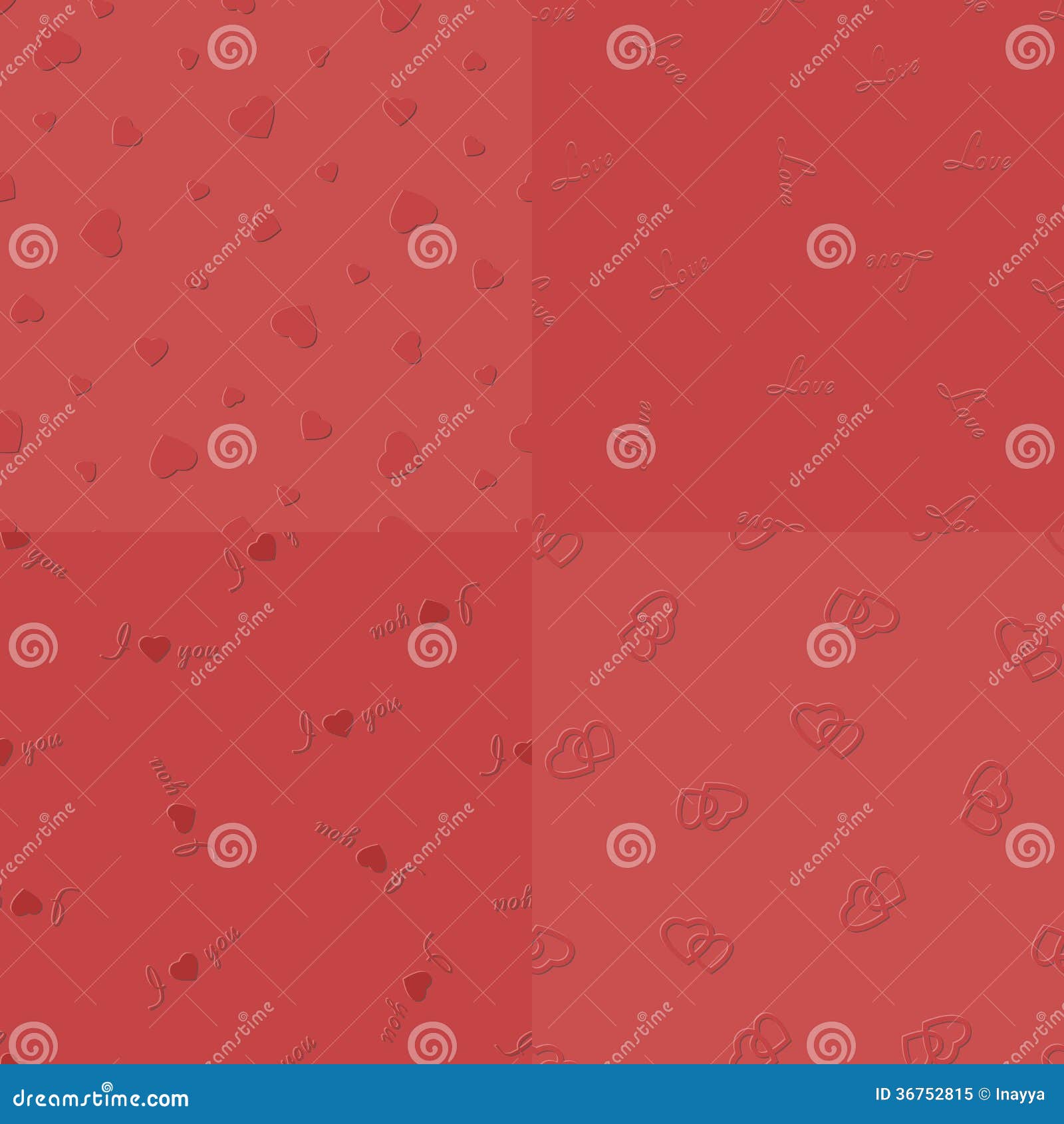 Embossed Love Seamless Patterns Stock Vector - Illustration of gala ...