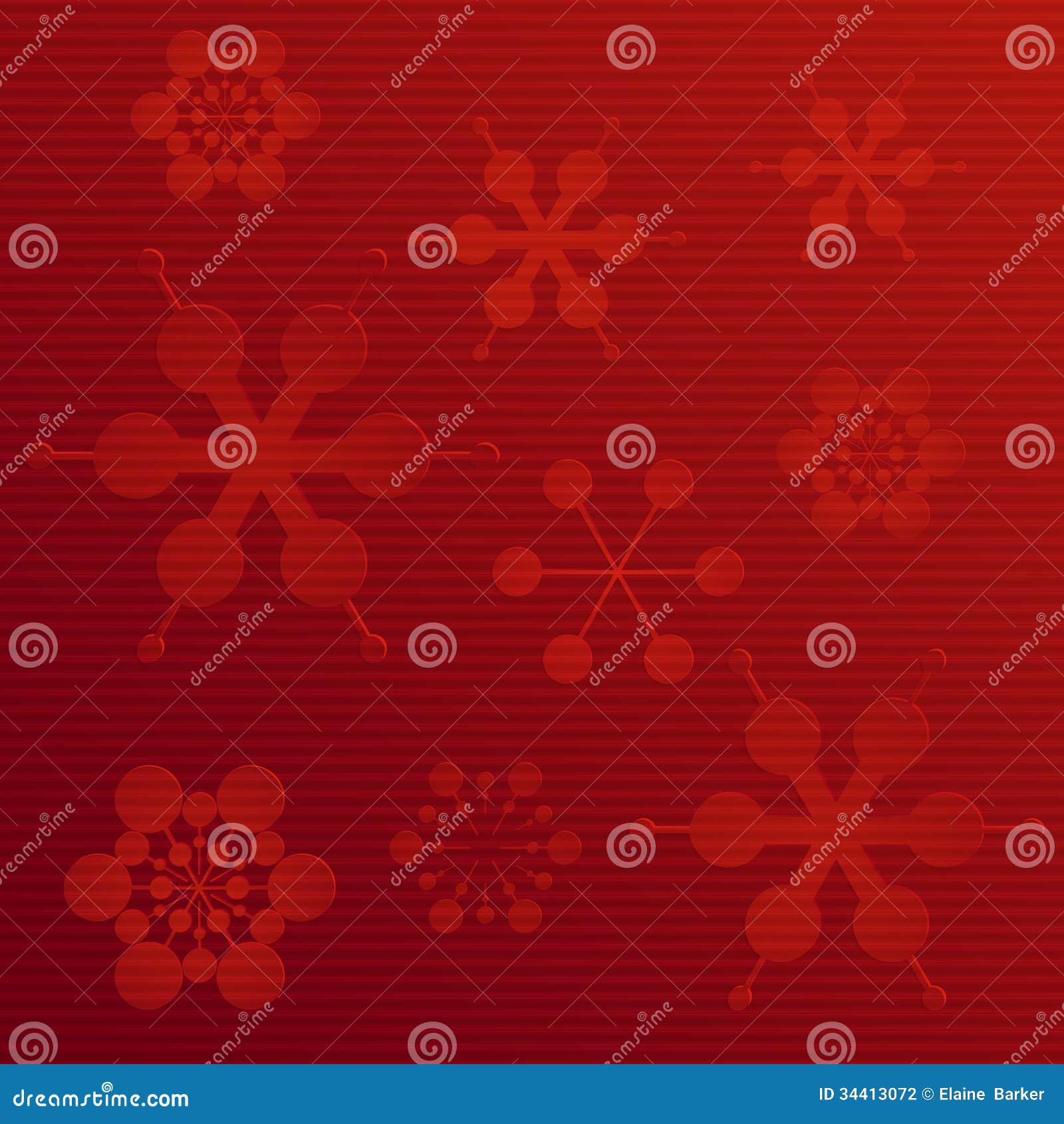 Embossed Paper Snowflake Background on Red Stock Vector - Illustration ...