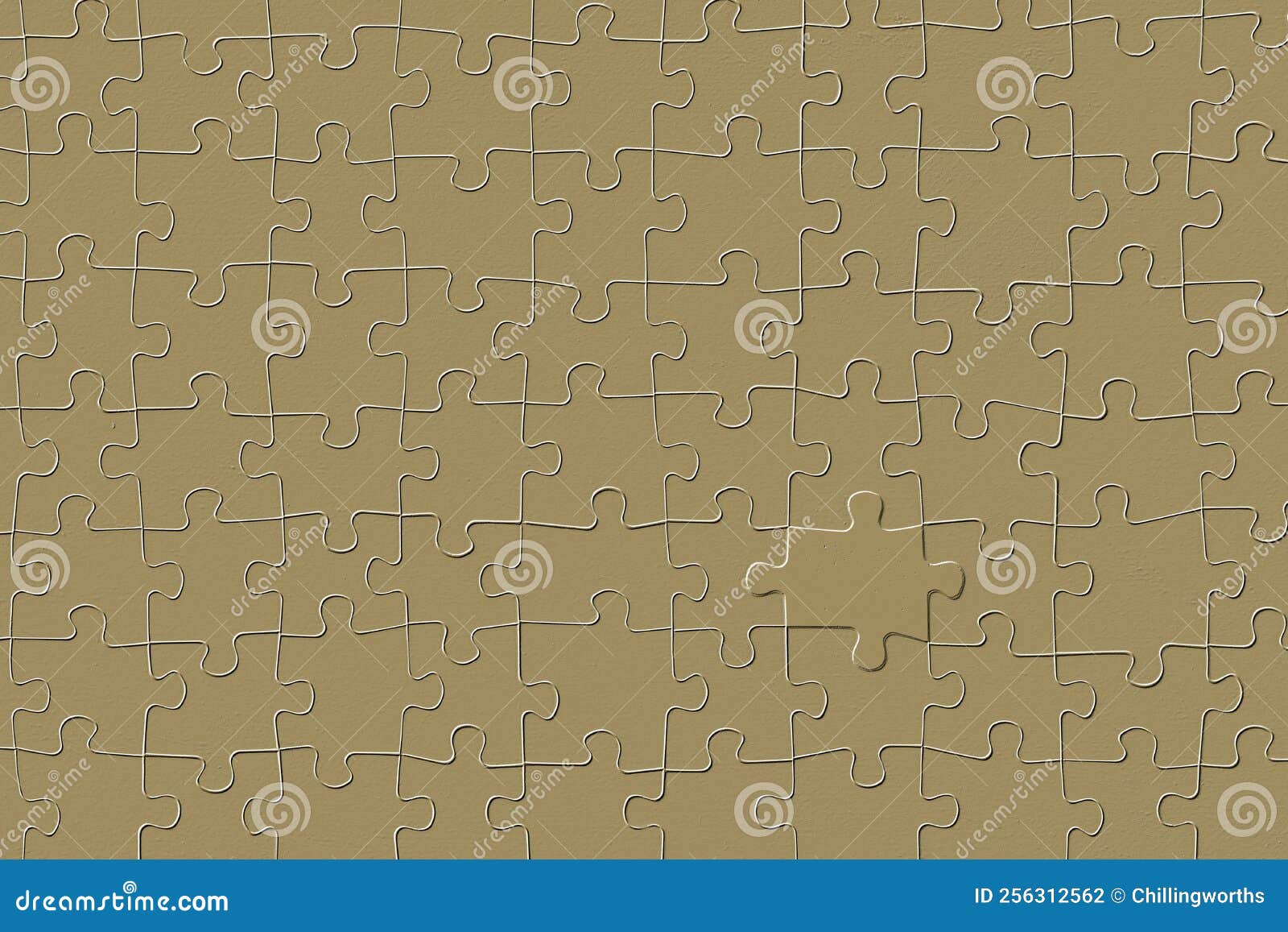 Embossed Piece of a Gold Jigsaw Puzzle Stock Photo - Image of stand ...