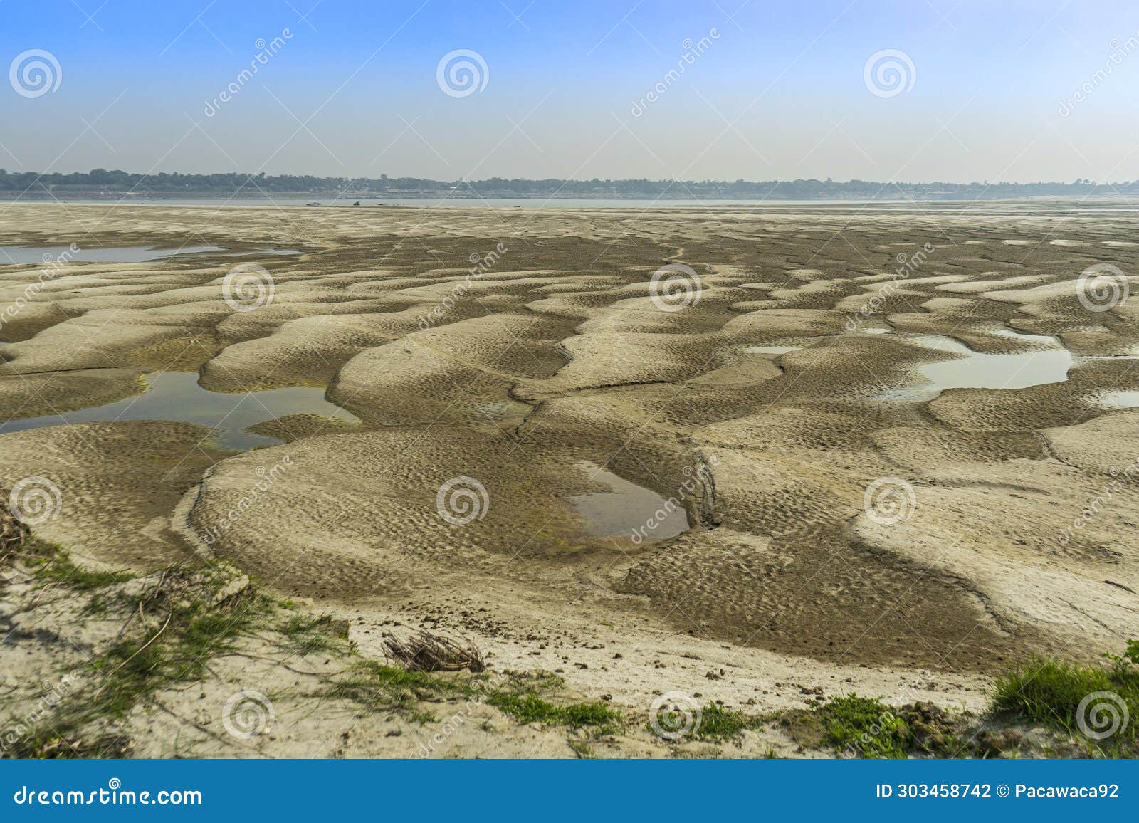 Embossed Sandy Texture. Sandbanks on the River Bank Stock Photo - Image ...