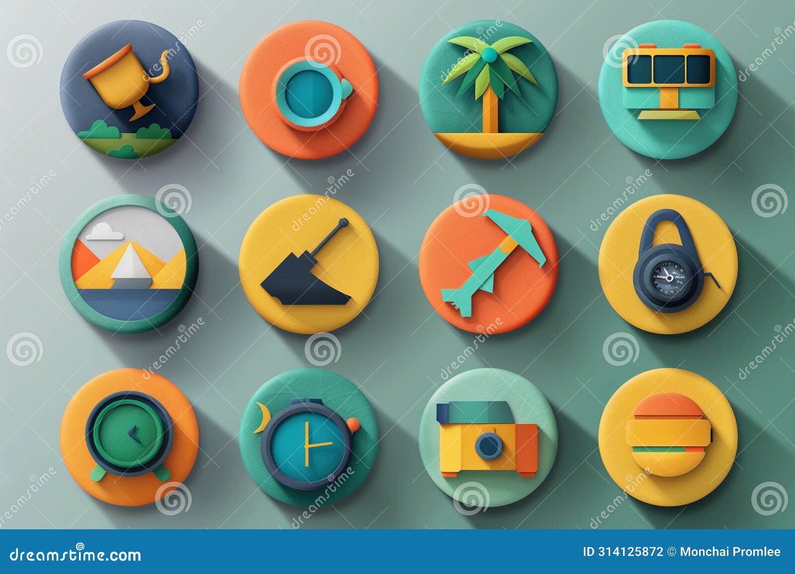 Embossed Shadows Give these Simple, Flat Design Icons a Glossy ...