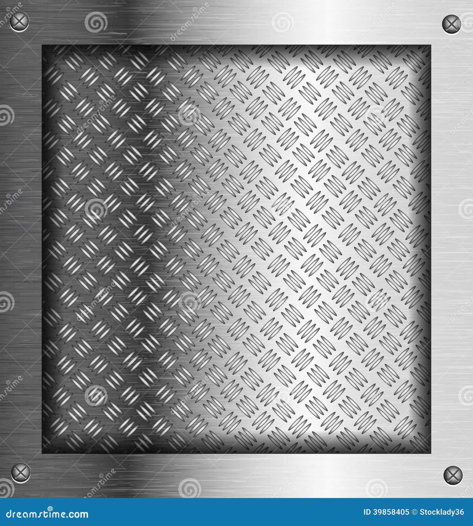 Embossed steel metal frame stock vector. Illustration of design - 39858405