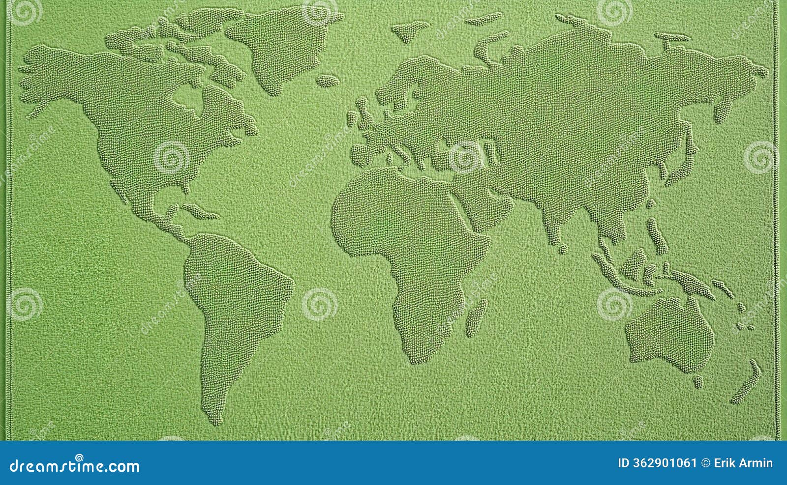 Embossed World Map, Green Texture, Background, Global Concept ...