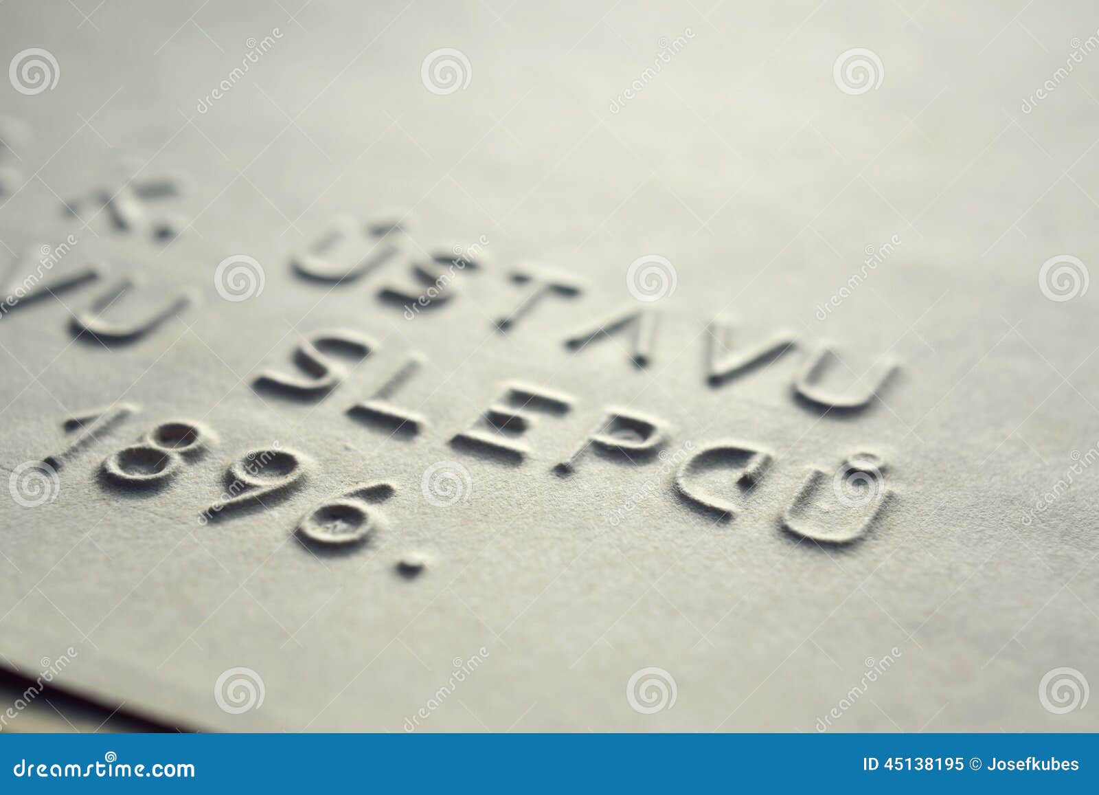 Embossed Writing for Blind People Stock Image - Image of retro ...