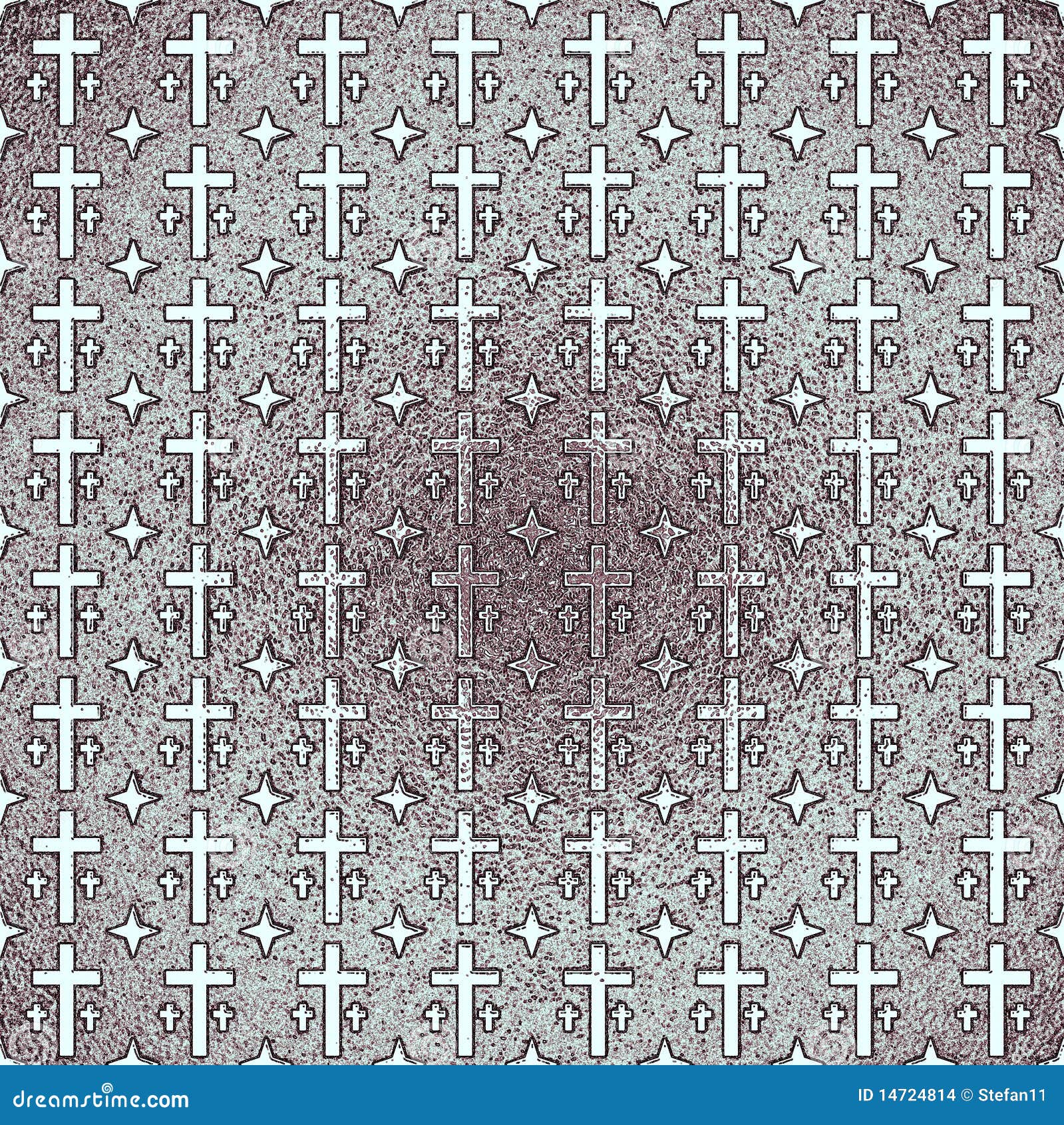 Embossing Crosses on a Silver Foil Stock Illustration - Illustration of ...