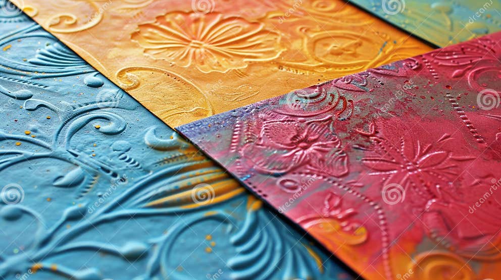 Embossing Folders for Creative Textured Designs Stock Illustration ...
