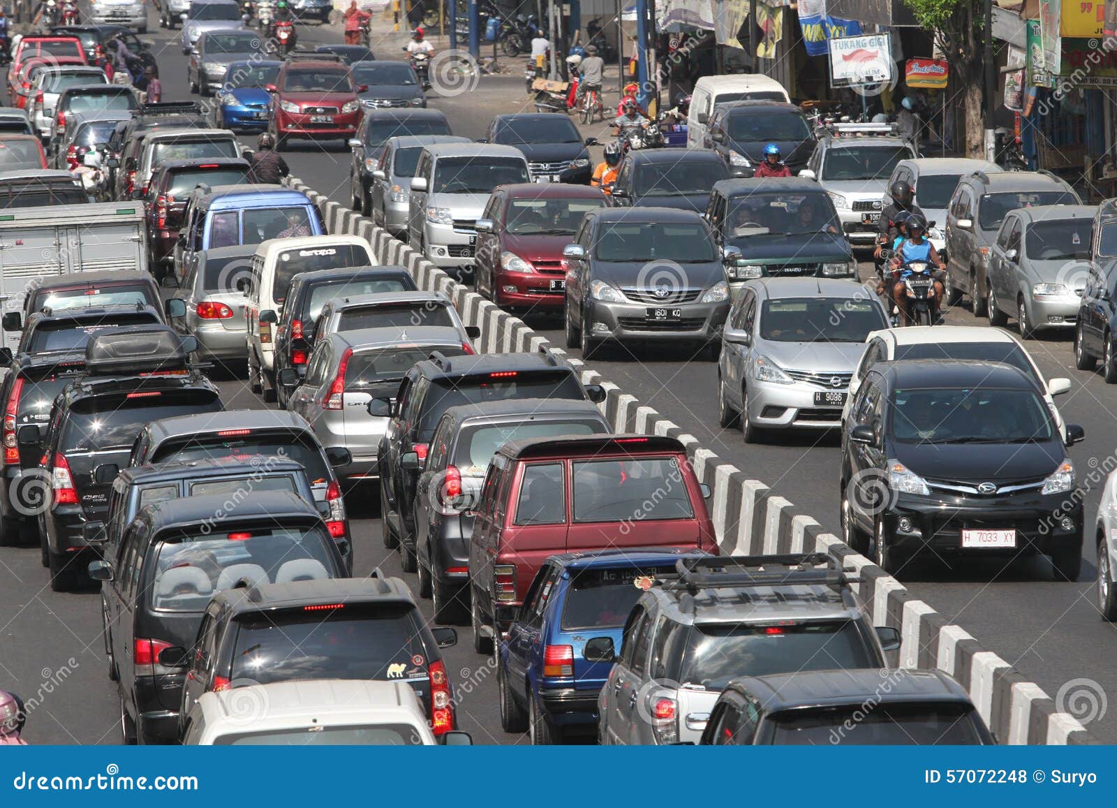 Embouteillages photo stock éditorial. Image du java, route - 57072248