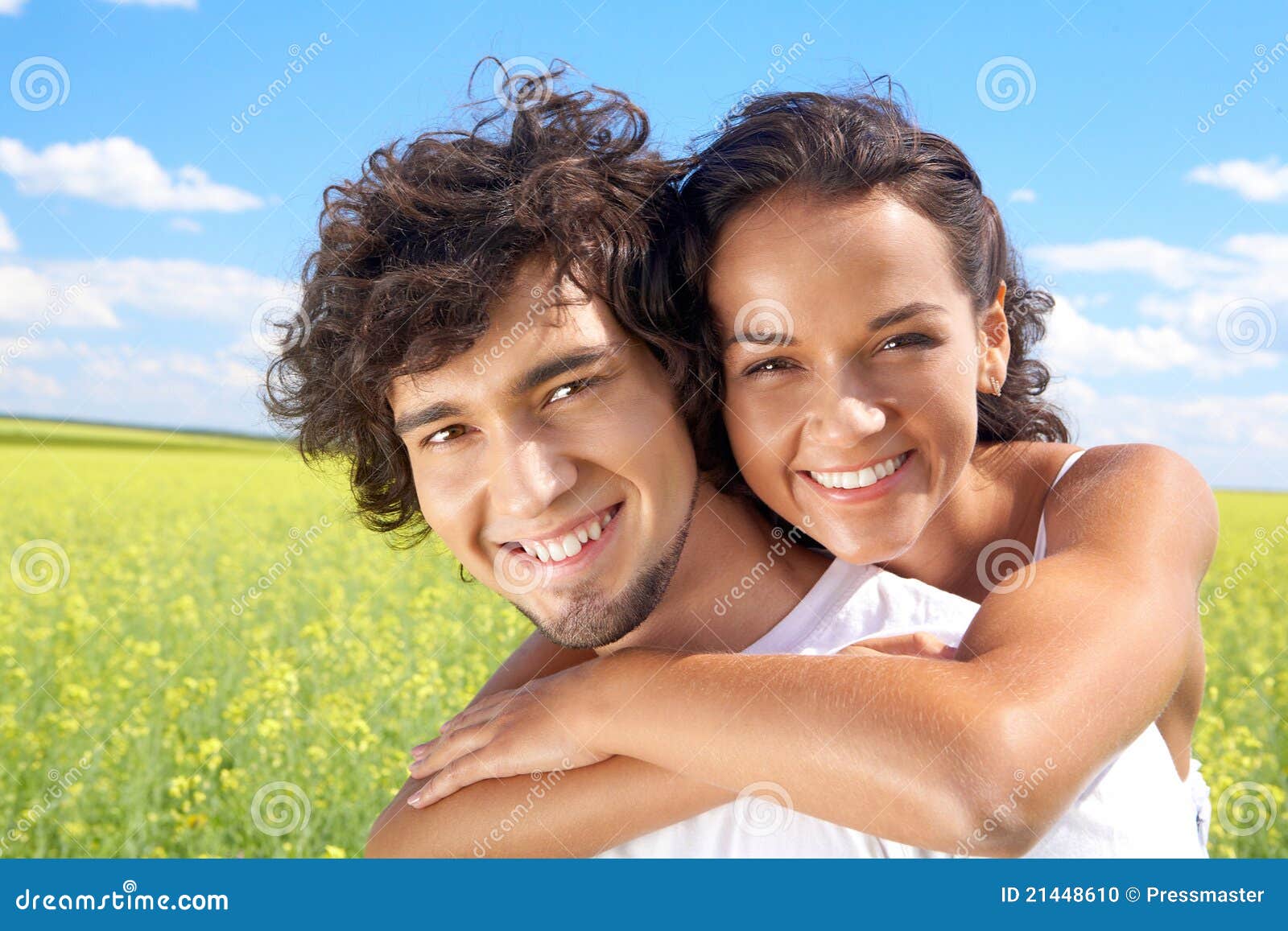 Embrace stock photo. Image of caucasian, nature, female - 21448610
