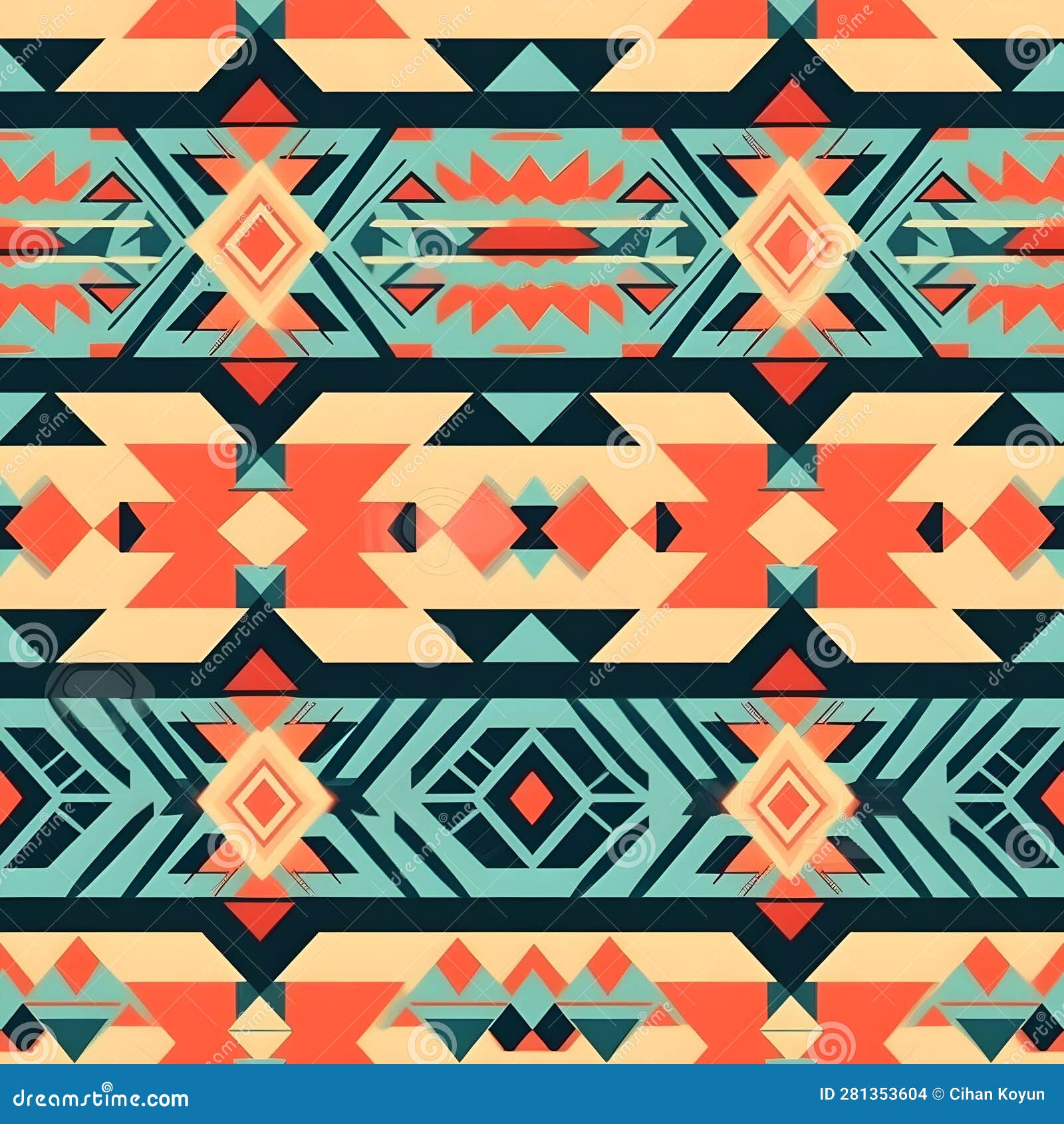 Embrace the Beauty of Seamless Aztec Patterns Stock Illustration ...
