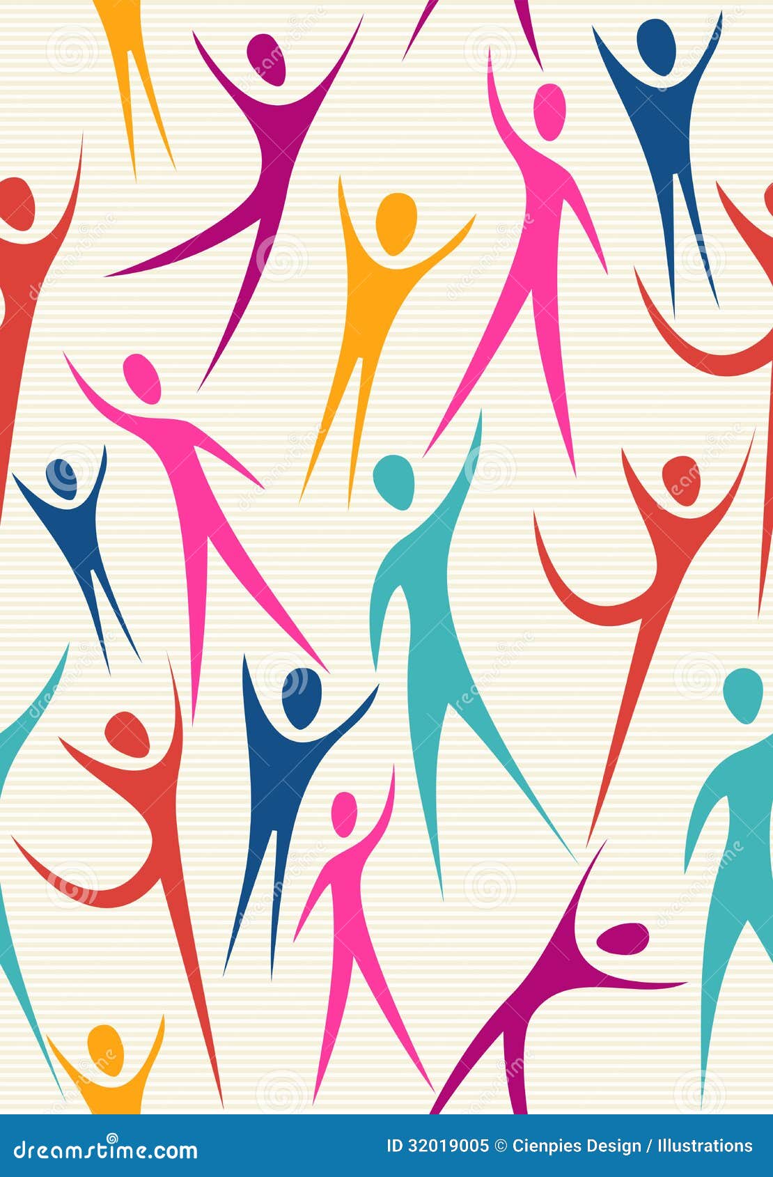 Embrace Diversity Seamless Pattern Set Stock Vector - Illustration of ...