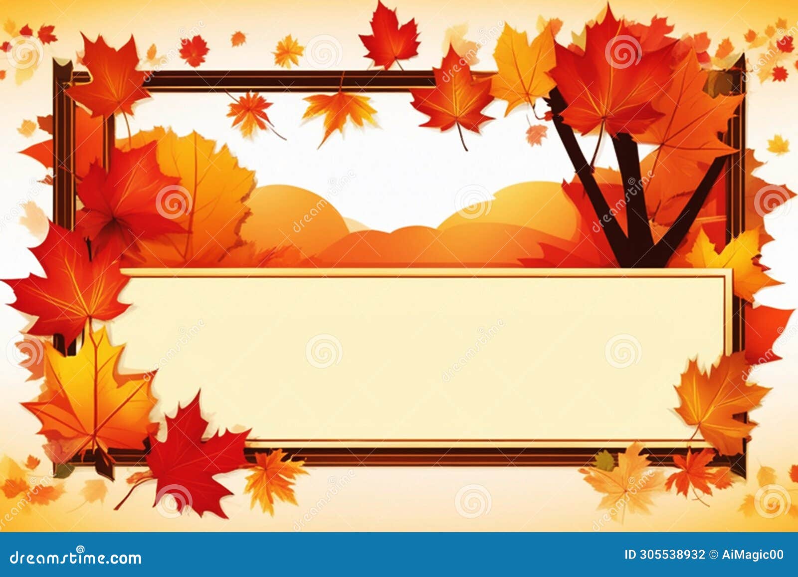 Autumn Whitespace: Leaves Frame on White Background with Versatile ...