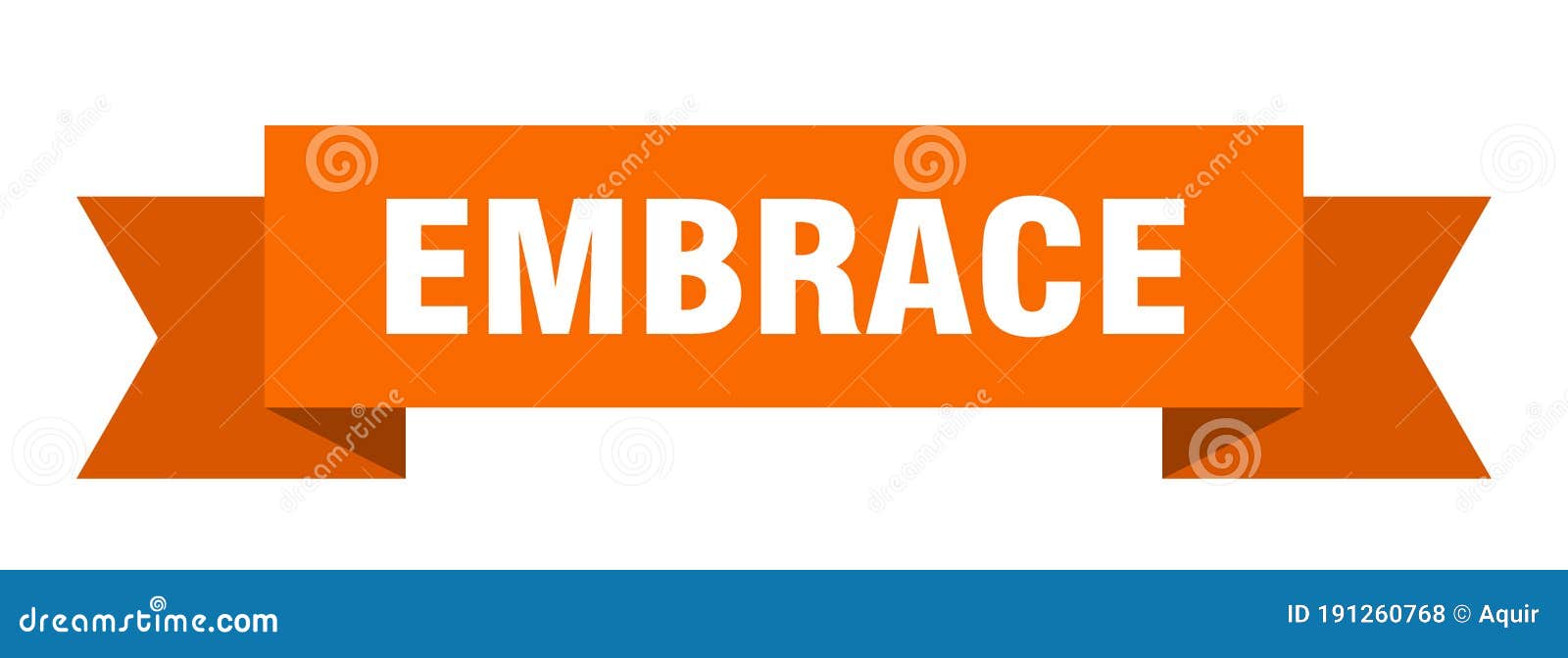 Embrace ribbon. stock vector. Illustration of flat, design - 191260768