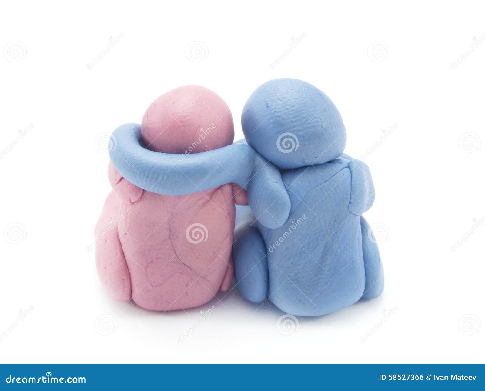 Embrace stock photo. Image of clay, figurine, 1000001123 - 58527366