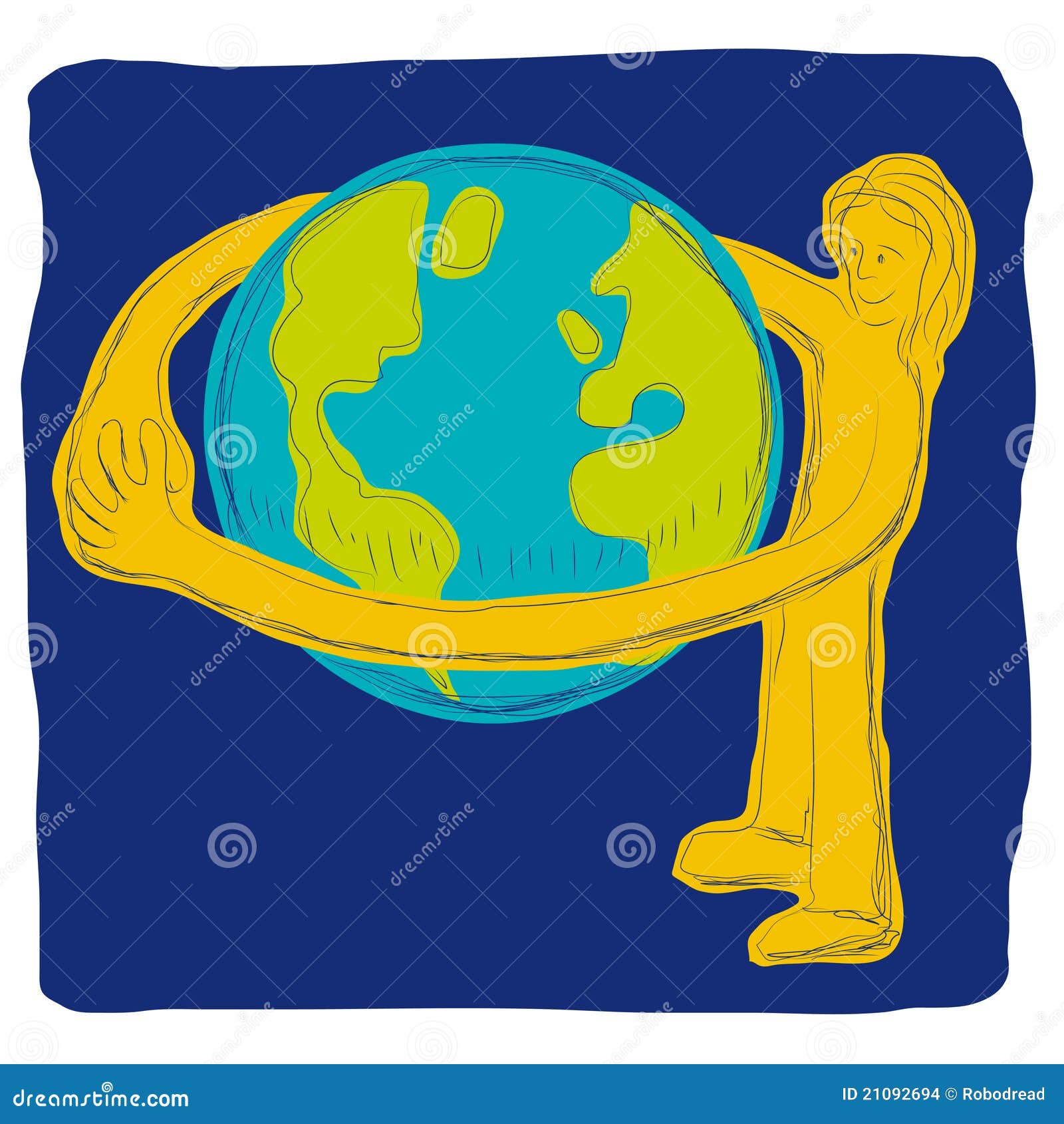 Embrace the world stock vector. Illustration of earth - 21092694
