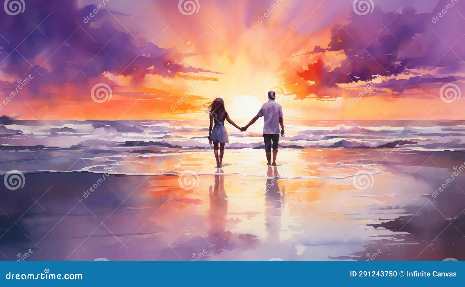 Embraced Hands at Sunset: a Symbol of Lifetime Romantic Commitment (AI ...
