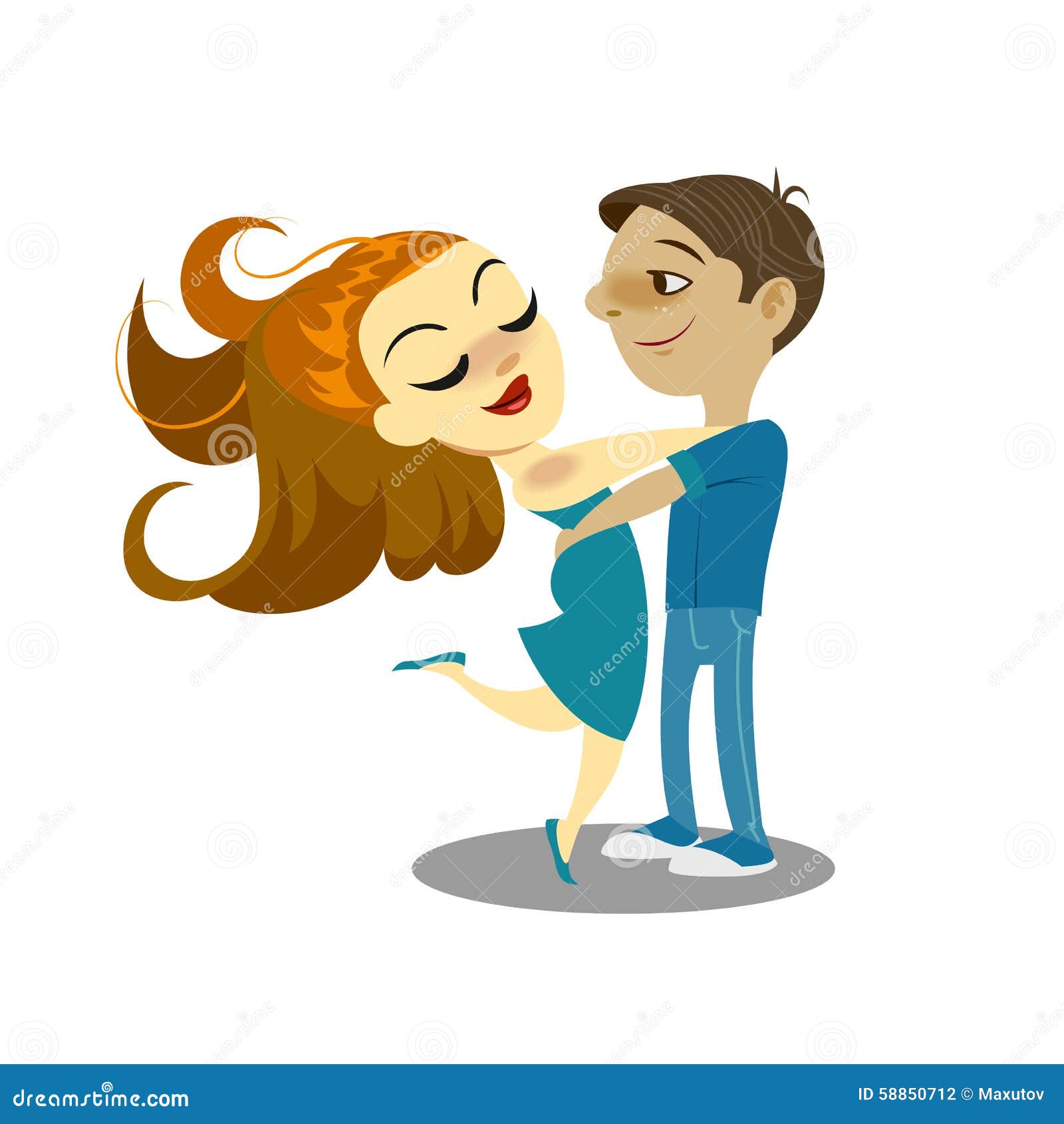 Embraces Of A Loving Couple Stock Vector Illustration Of Females