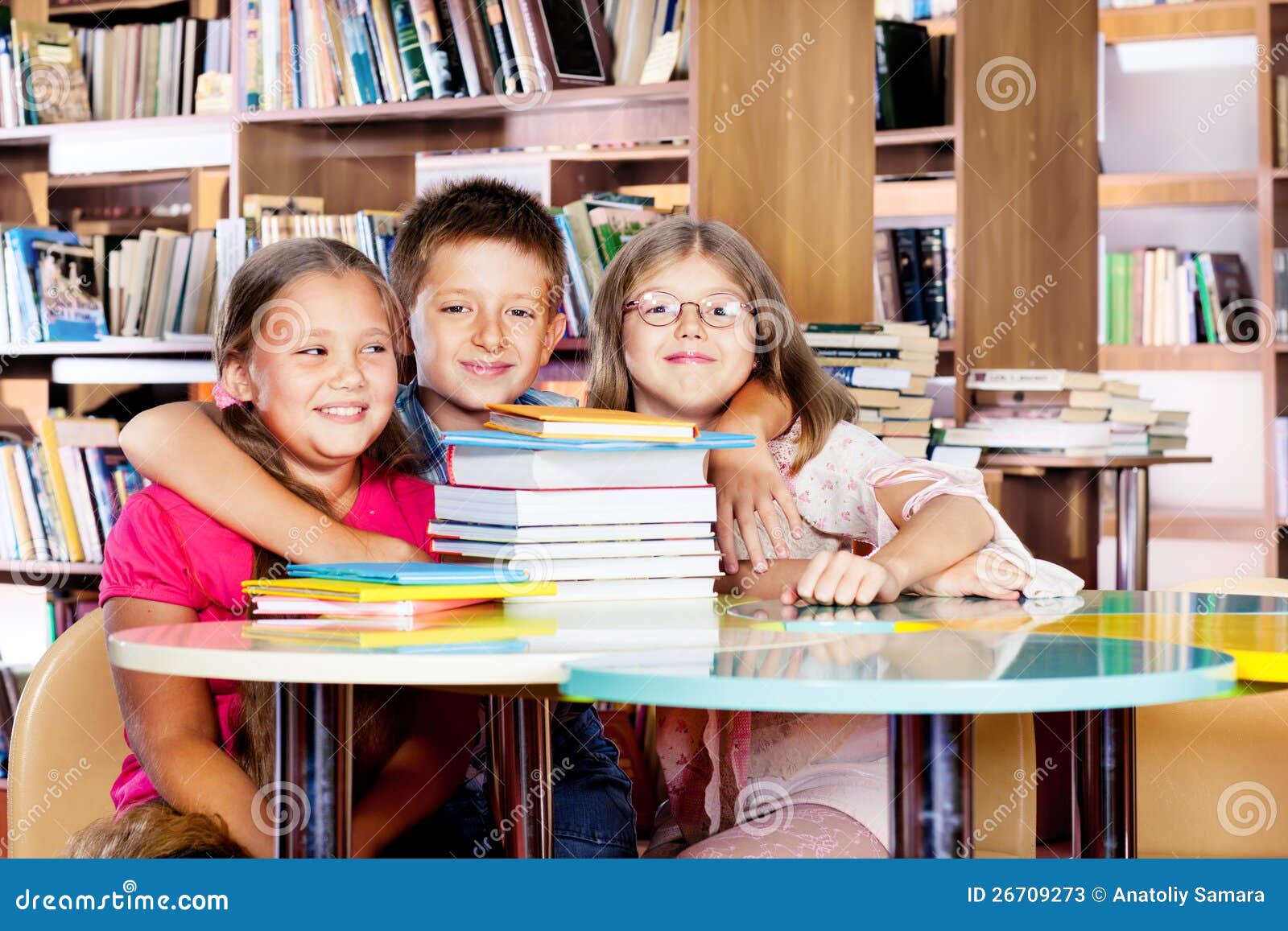 Embracing children stock image. Image of smart, spectacles - 26709273