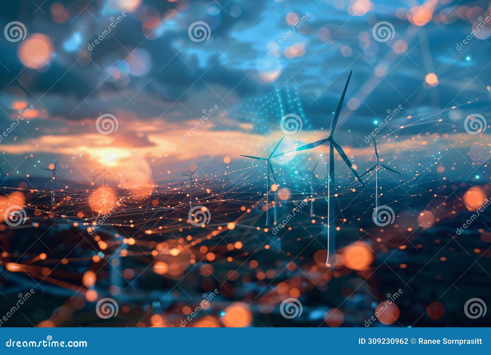 Embracing Clean Energy and Net Zero Concept. Generative AI Stock ...