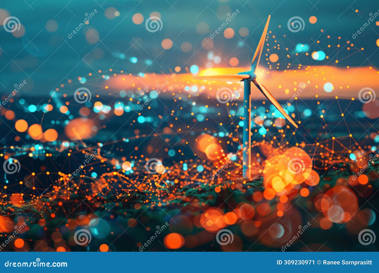 Embracing Clean Energy and Net Zero Concept. Generative AI Stock ...