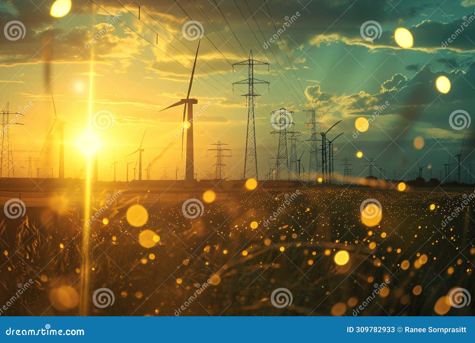 Embracing Clean Energy and Net Zero Concept. Generative AI Stock ...