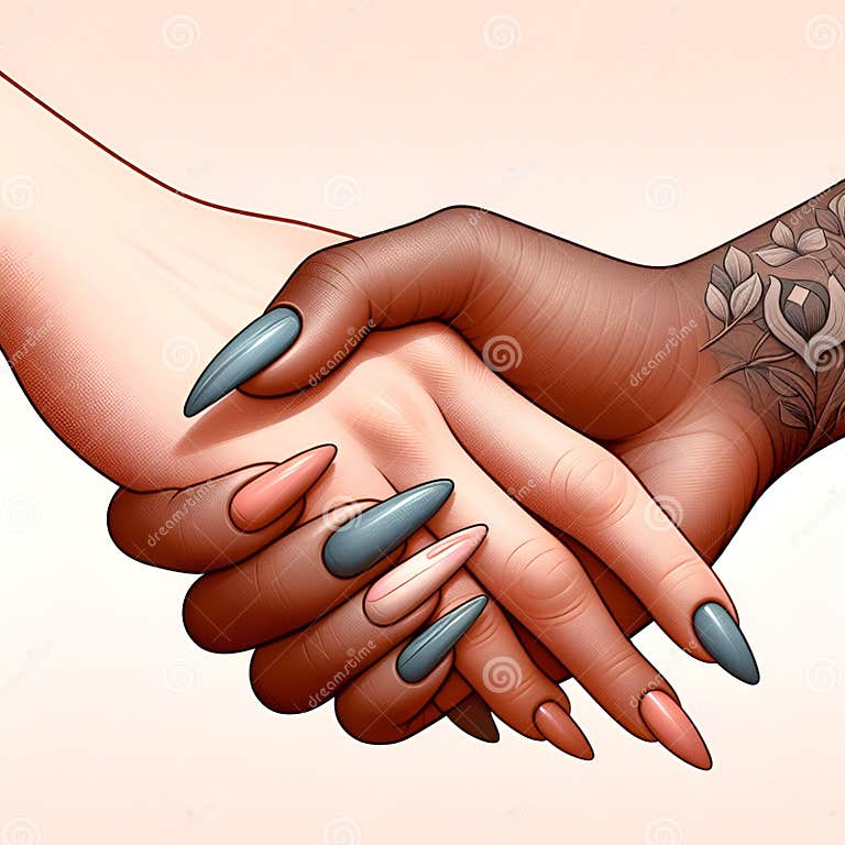 Embracing Differences: a Symphony of Cooperation. Stock Illustration ...