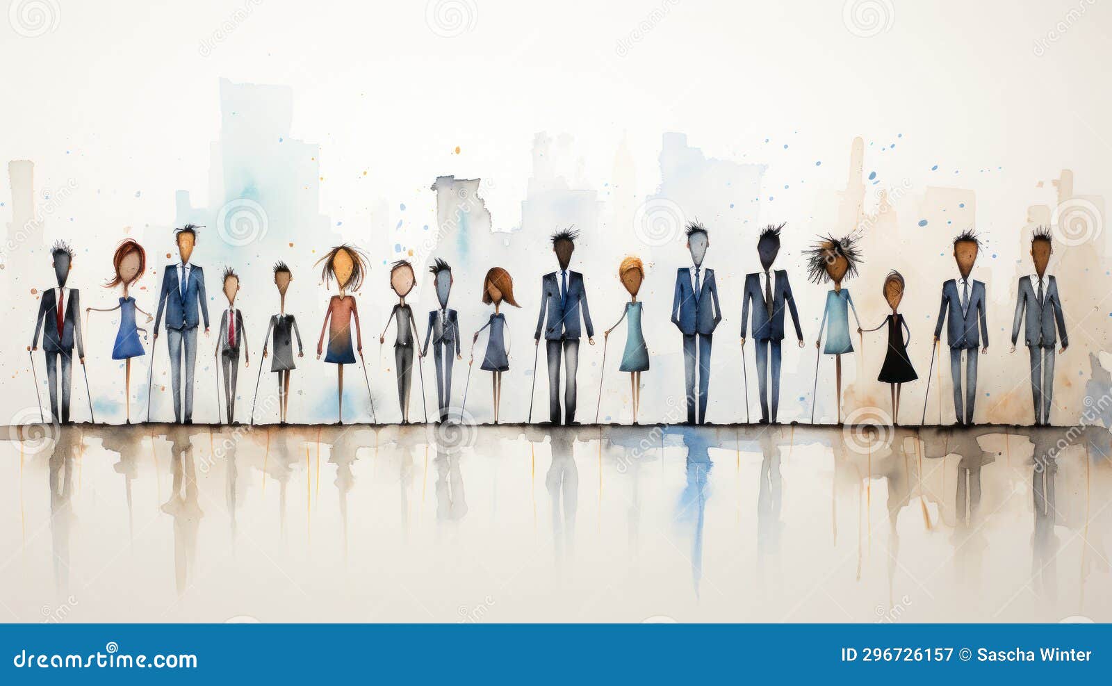 Embracing Diversity: Multicultural Stick Figures Stock Image - Image of ...