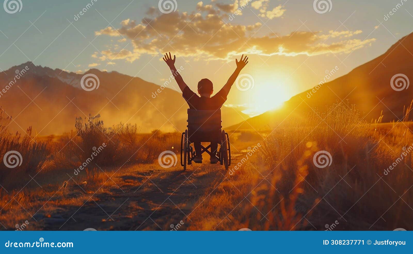 Embracing Freedom at Sunset in the Mountains. Generative Ai Stock ...