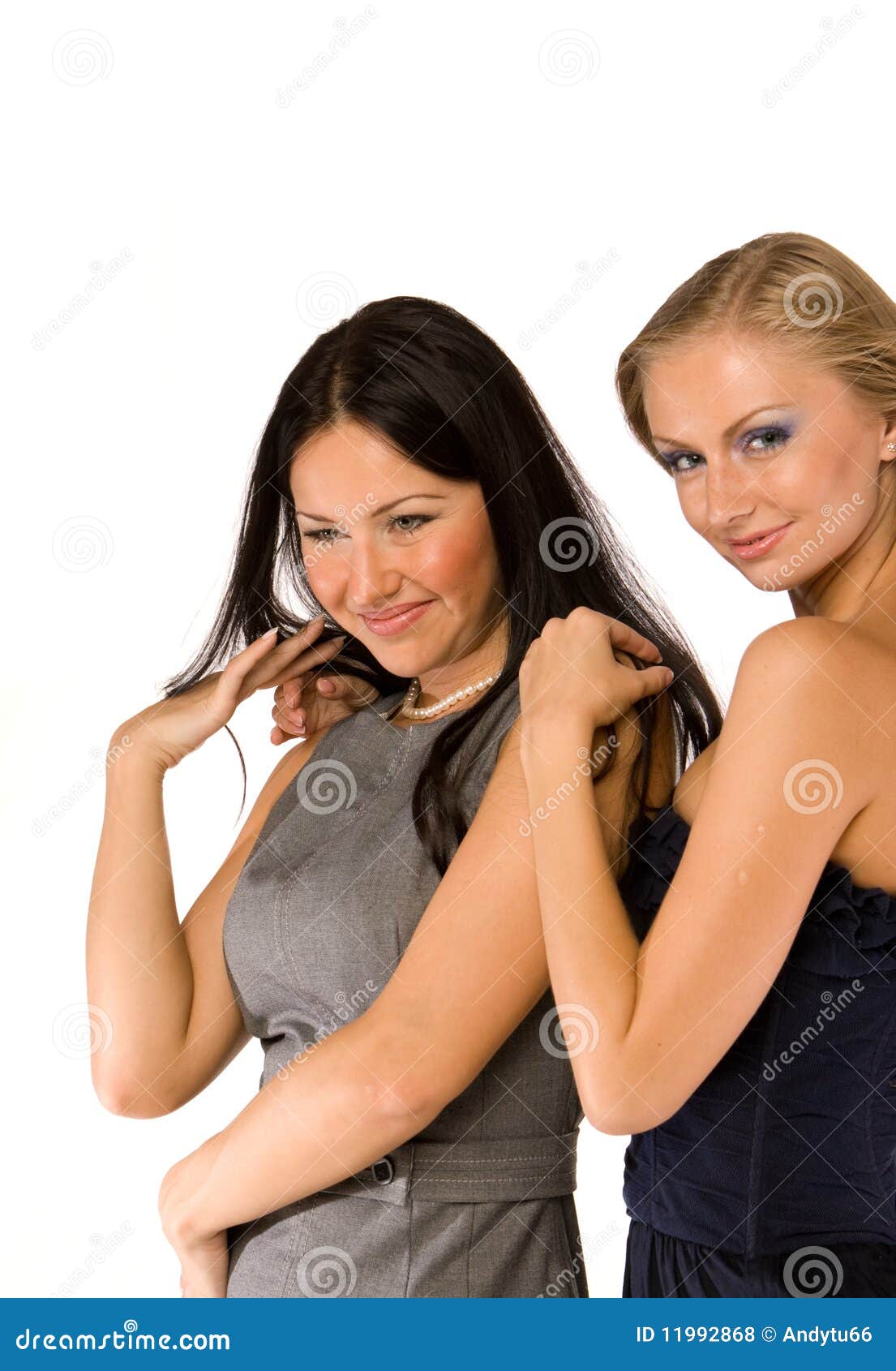 Embracing Girlfriends Isolated Stock Photo - Image of girl, female ...