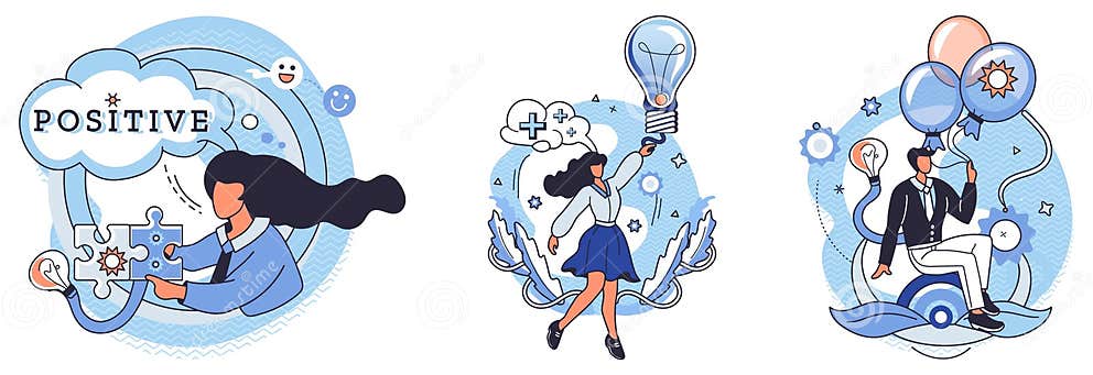 Embracing Positive Thinking for Innovation and Problem Solving Stock ...