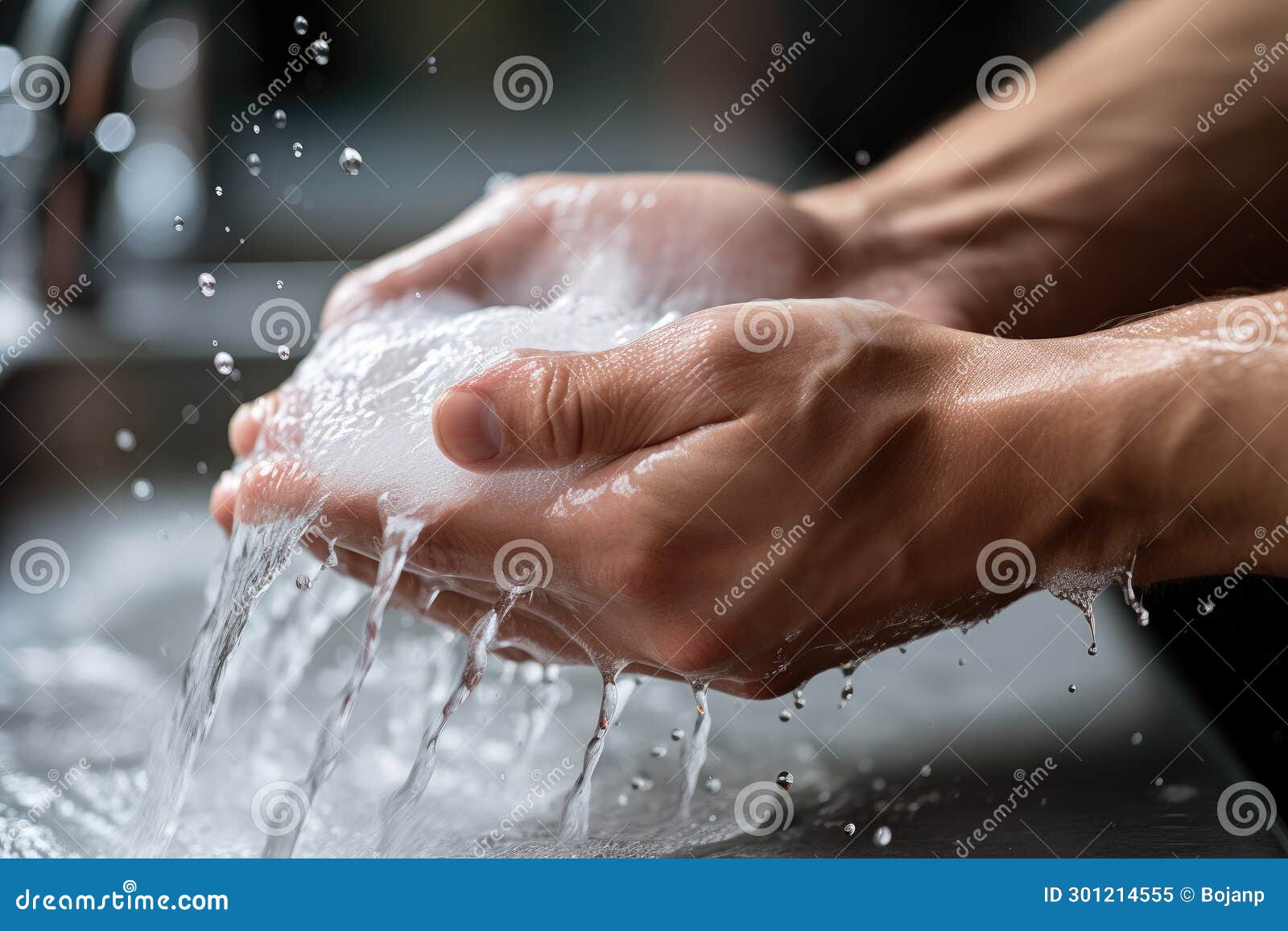Embracing the Power of Clean Male Hands. AI Generated Stock ...