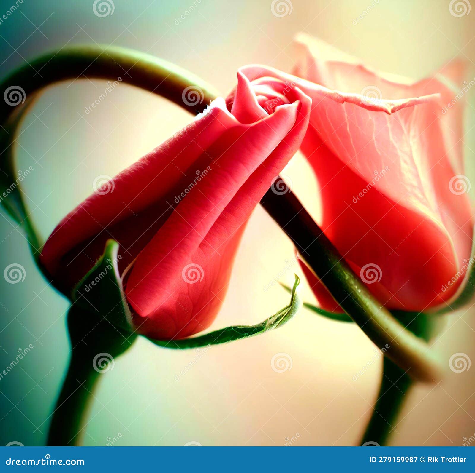 Embracing Roses Young Love Concept Stock Illustration - Illustration of ...