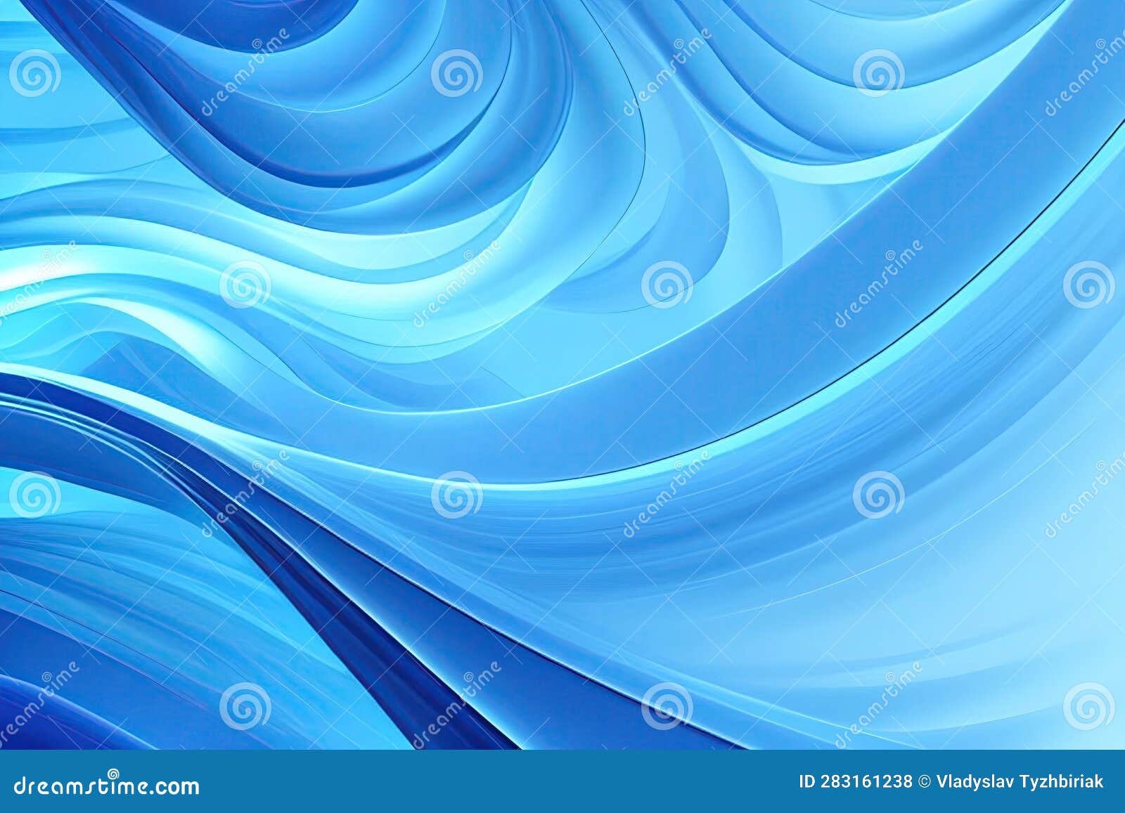 Embracing the Soft Flow of Abstract Forms in Shades of Blue Stock ...