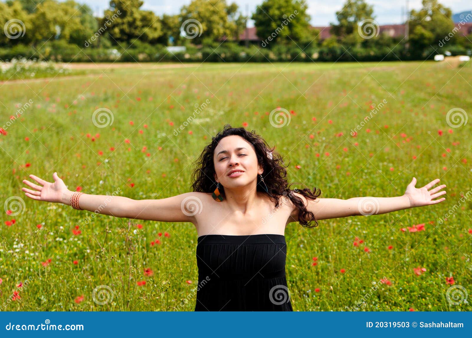 Embracing the world stock image. Image of dress, field - 20319503