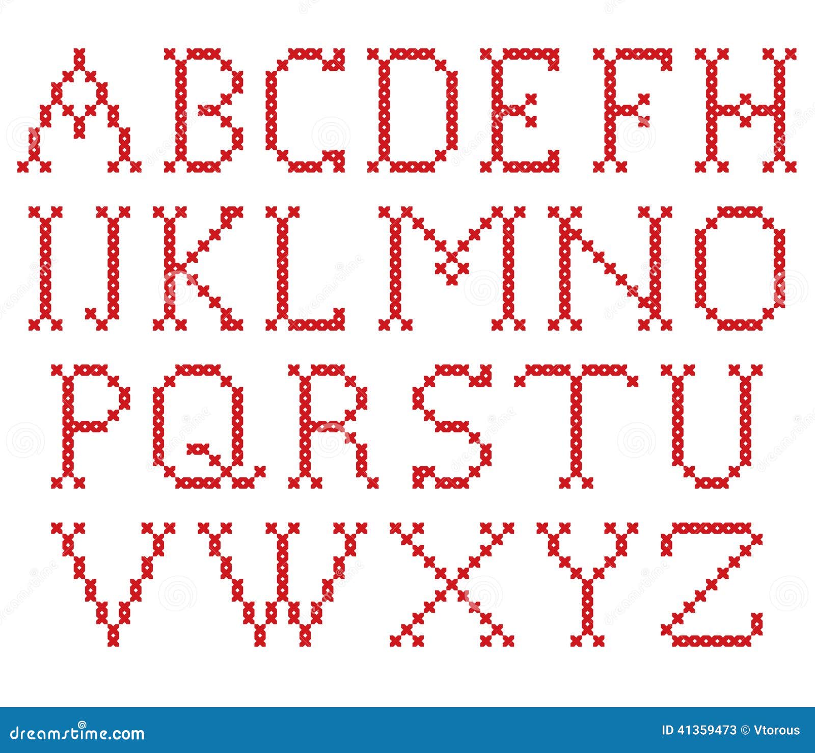 Embroidered alphabet stock vector. Illustration of silver - 41359473