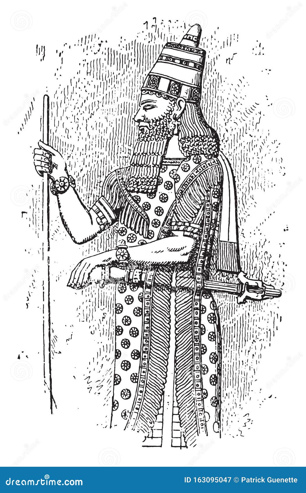 Embroidered Cloth, Vintage Engraving Stock Vector - Illustration of ...