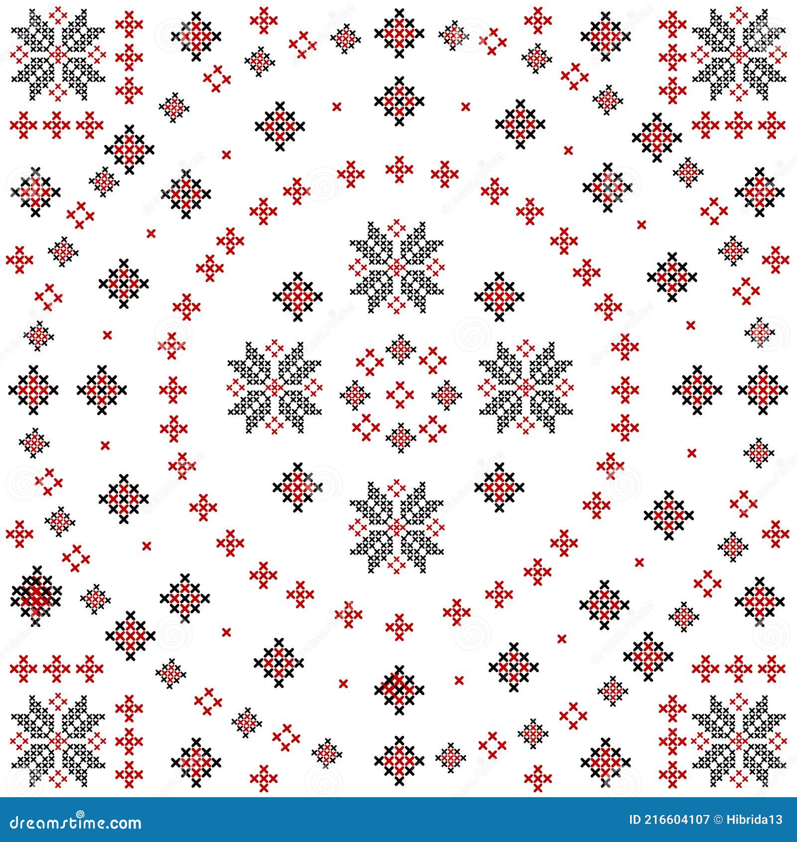 Embroidered Cross-stitch Round Pattern Stock Vector - Illustration of ...