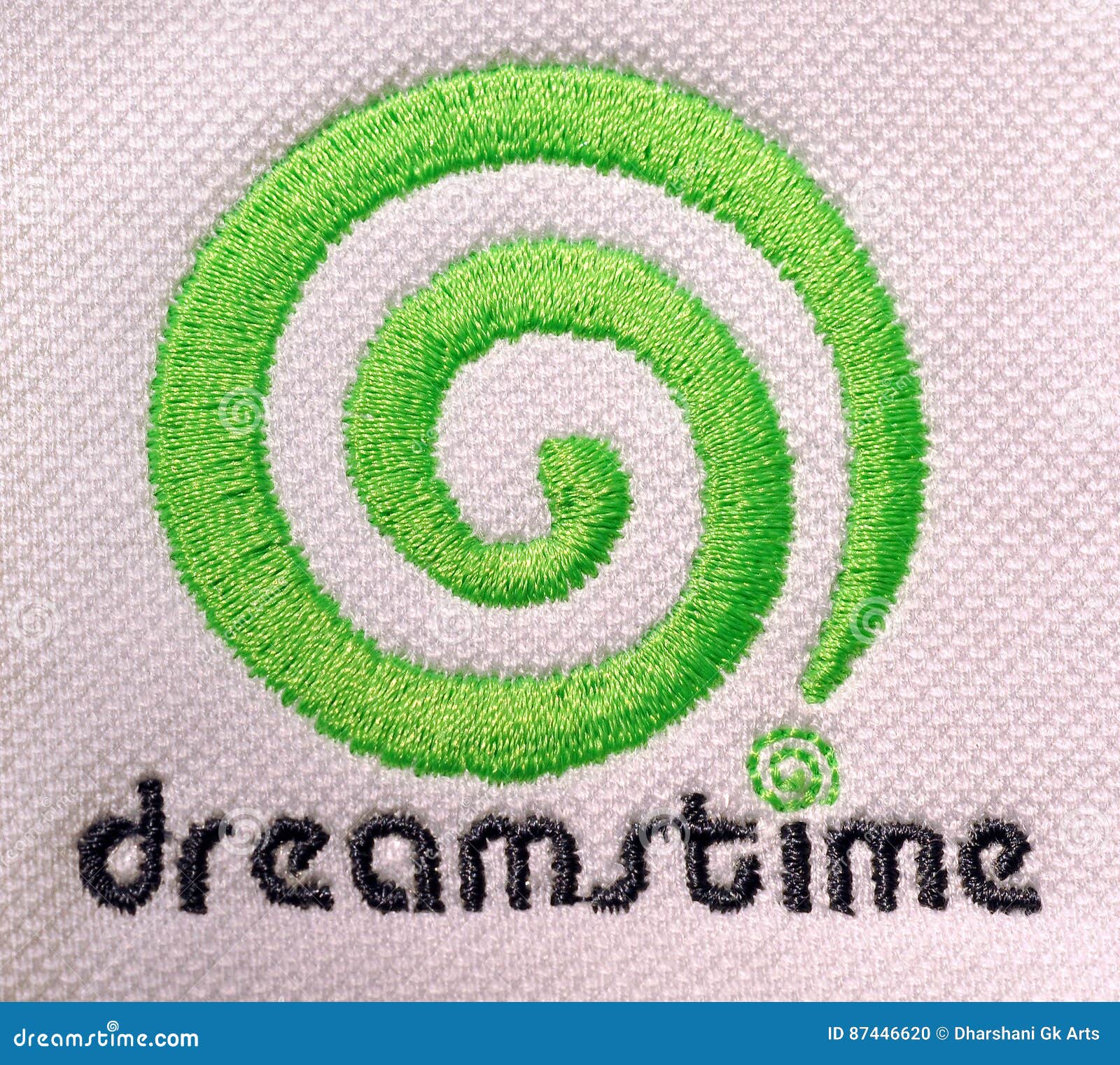 Embroidered Dreamstime Logo Stock Photo - Image of success, green: 87446620